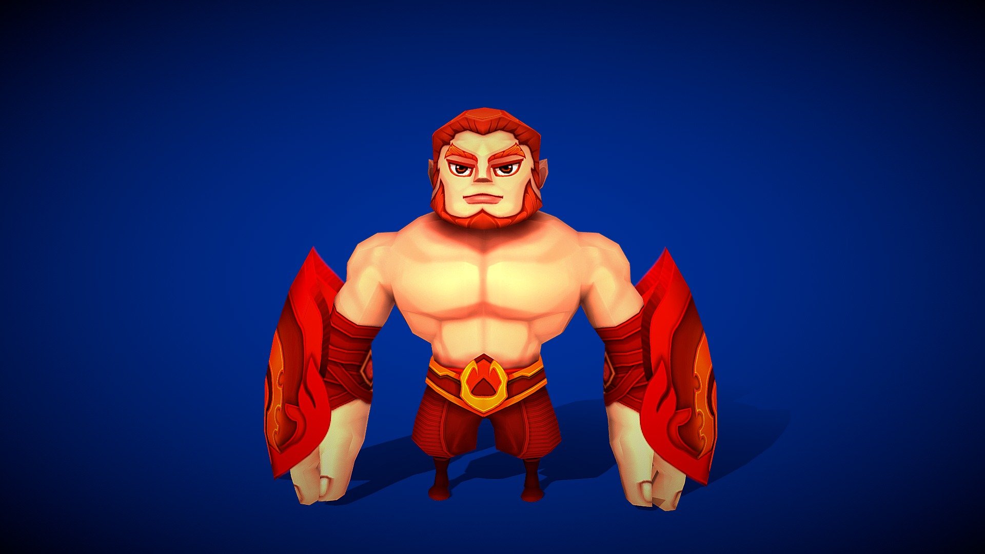 Cartoon Fighter - 3D model by souchenki [6549a75] - Sketchfab