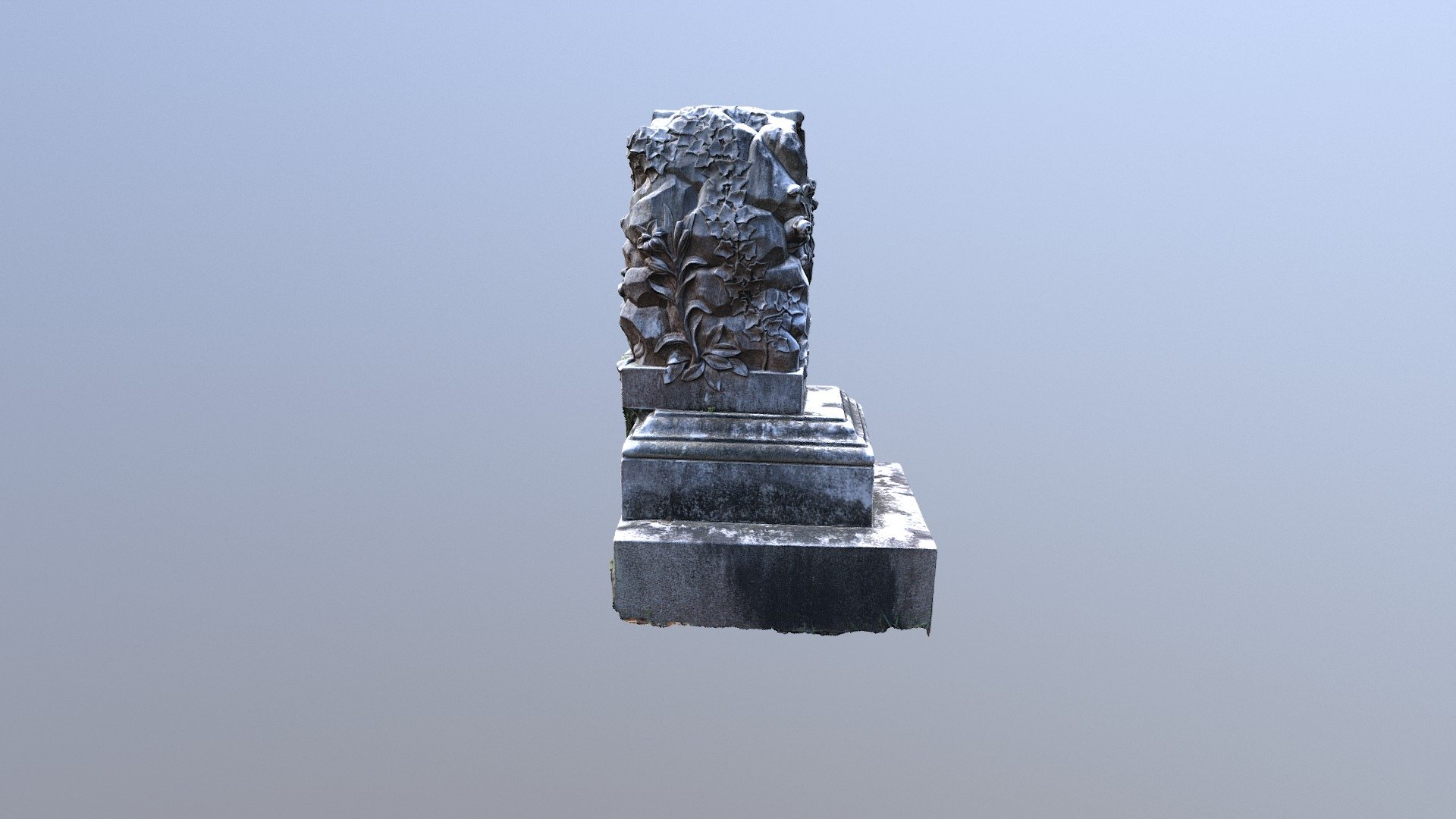 Flowery Tombstone (Damaged) - 3D model by matthew.e26 [6550bd5] - Sketchfab