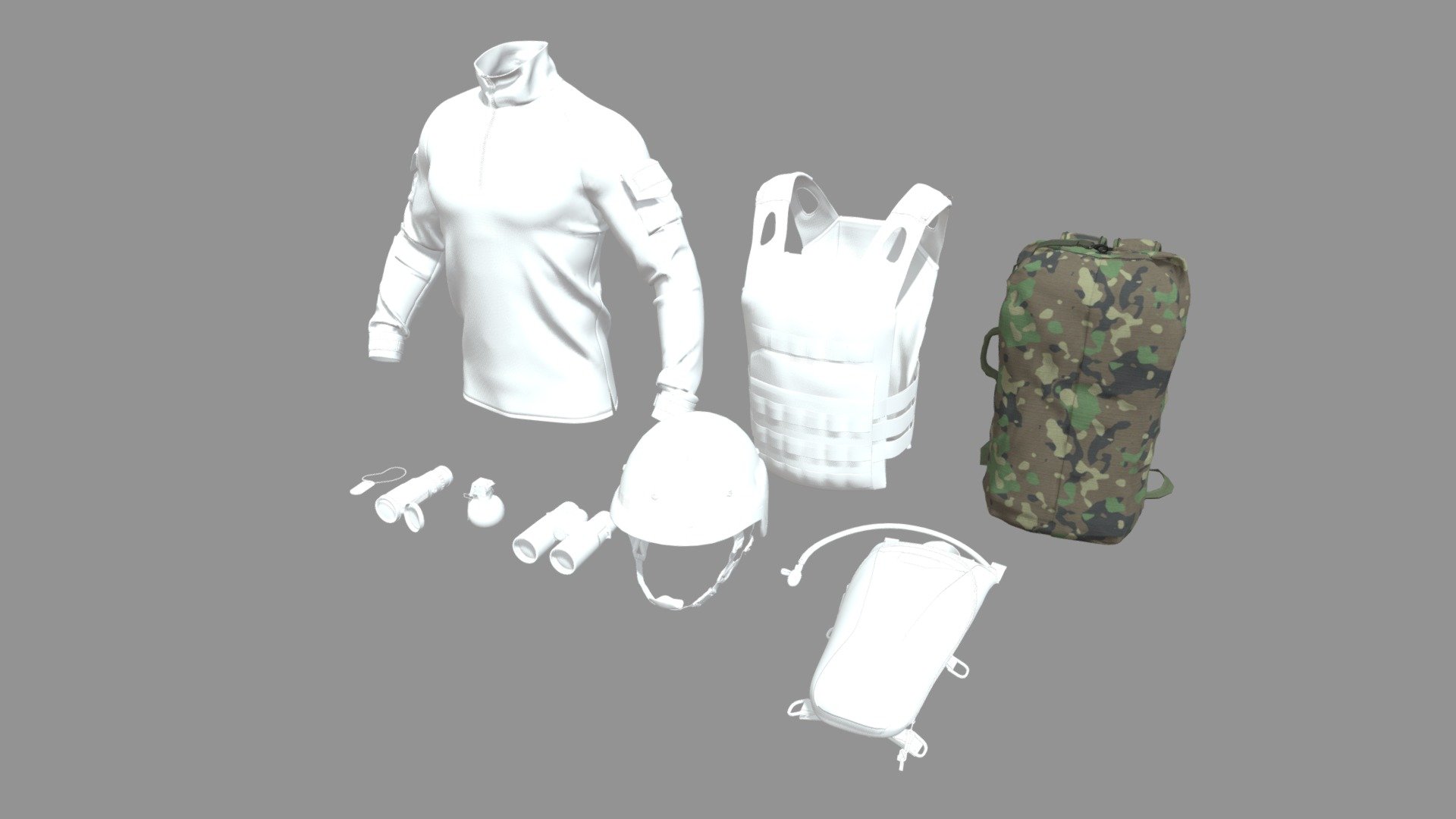 Military Kit - Buy Royalty Free 3D model by Dimension Dazzle ...