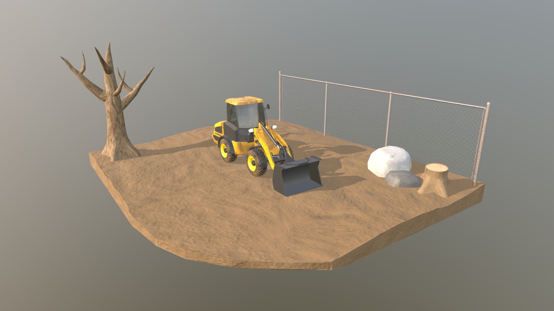 WheelLoader Scene - 3D model by EmilyESwan [6552bb3] - Sketchfab
