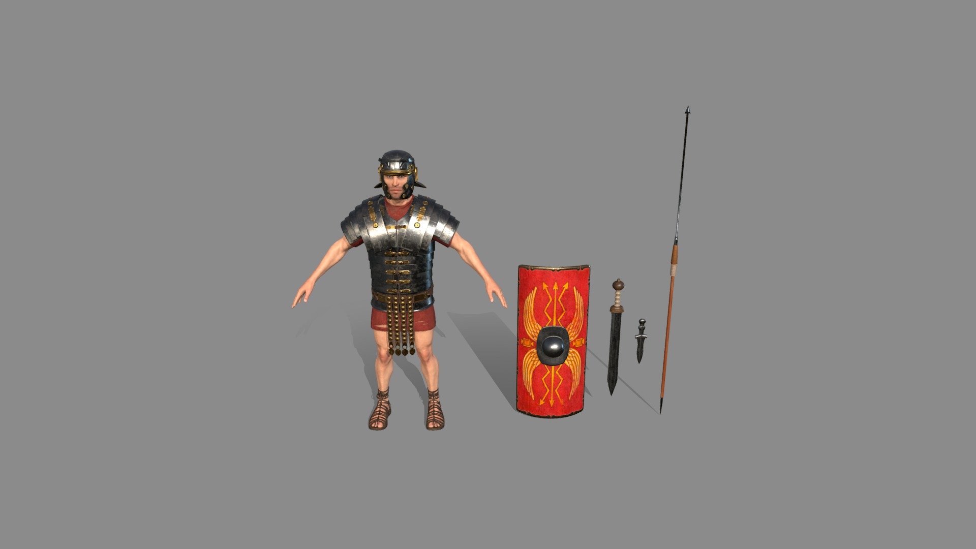 Roman Legionary - 3D model by KromeKnighter [6552d2d] - Sketchfab