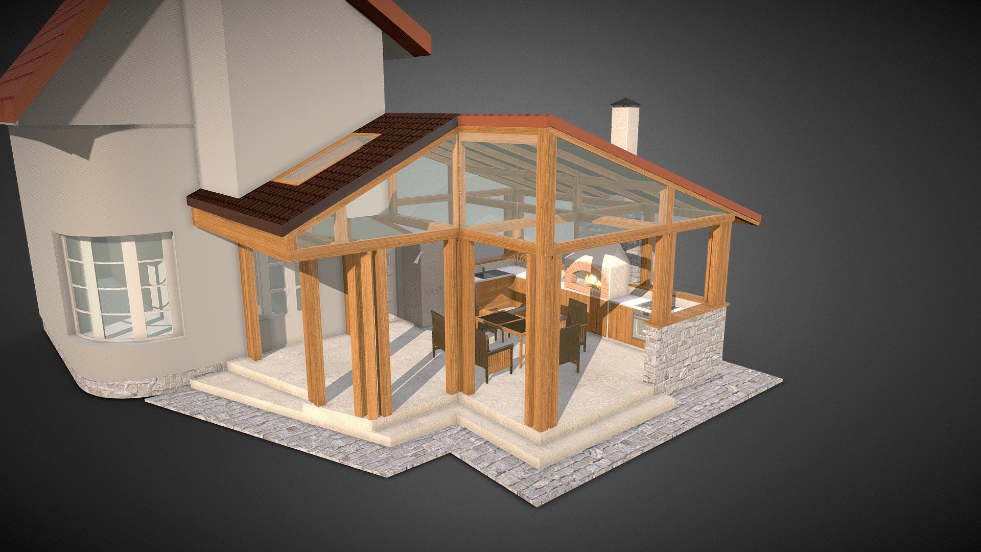 House Terrace - Buy Royalty Free 3D model by Archvision Studio (@archvision.studio) [6554d3f ...