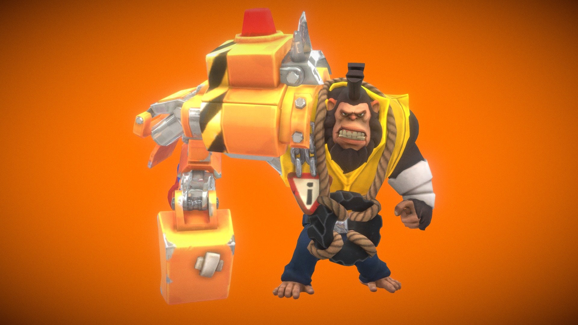 Cyborg arm monkey - Buy Royalty Free 3D model by Luna Studio ...