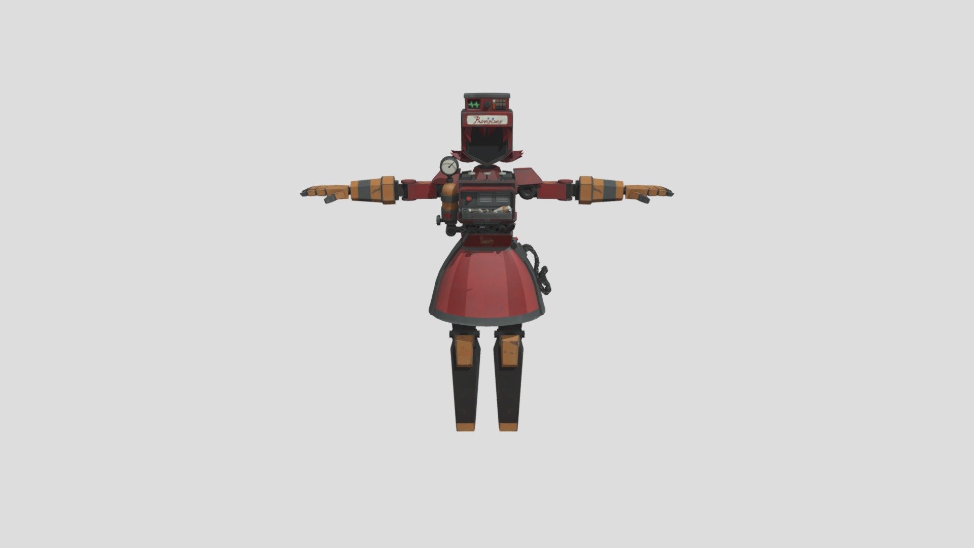 Team Fortress 2 Enhanced Lady Dispenser (Ragdoll - Download Free 3D ...