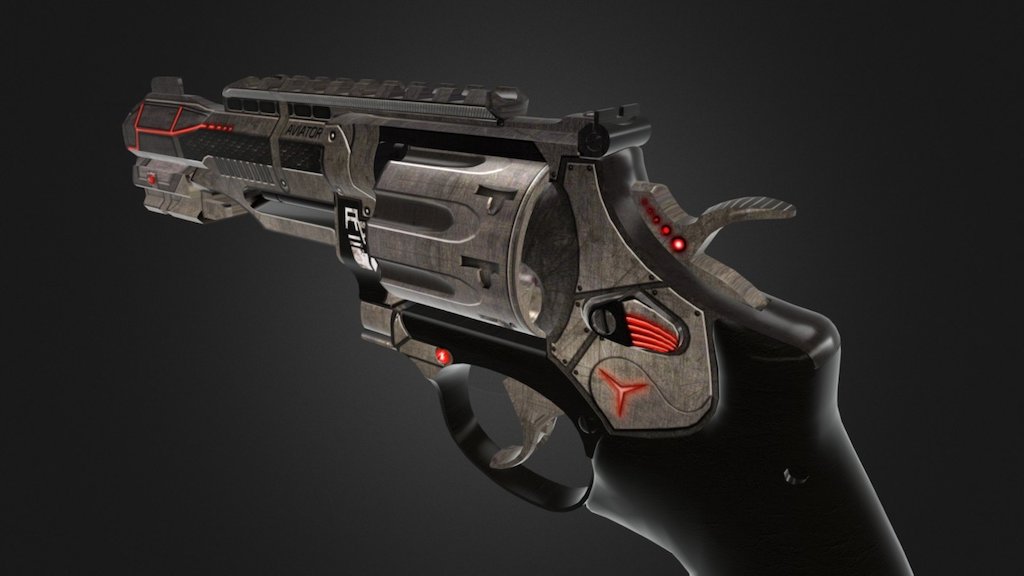 R8 Revolver | Aviator v2.0 - 3D model by asavonin [655586d] - Sketchfab