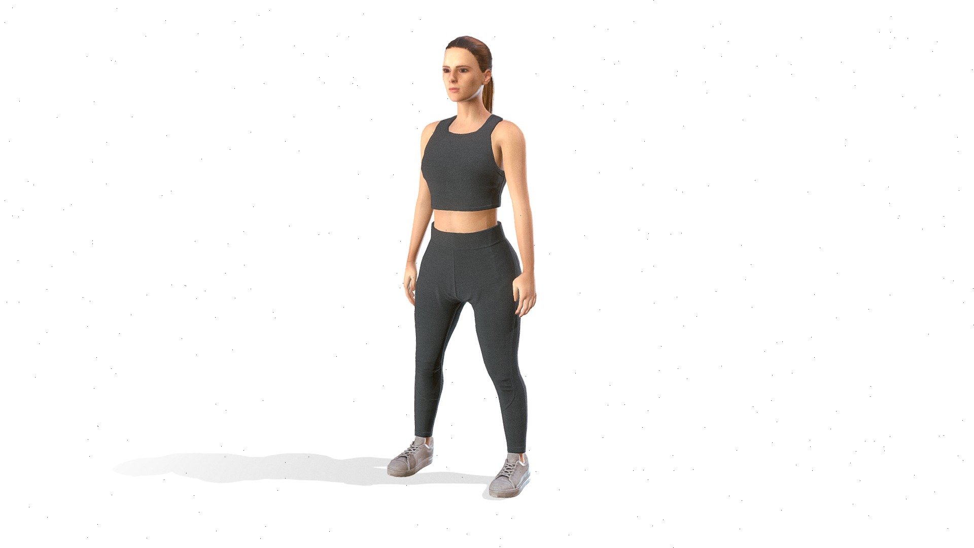 3D Female Athlete | Gym/Fitness Female Character - 3D model by Craox ...