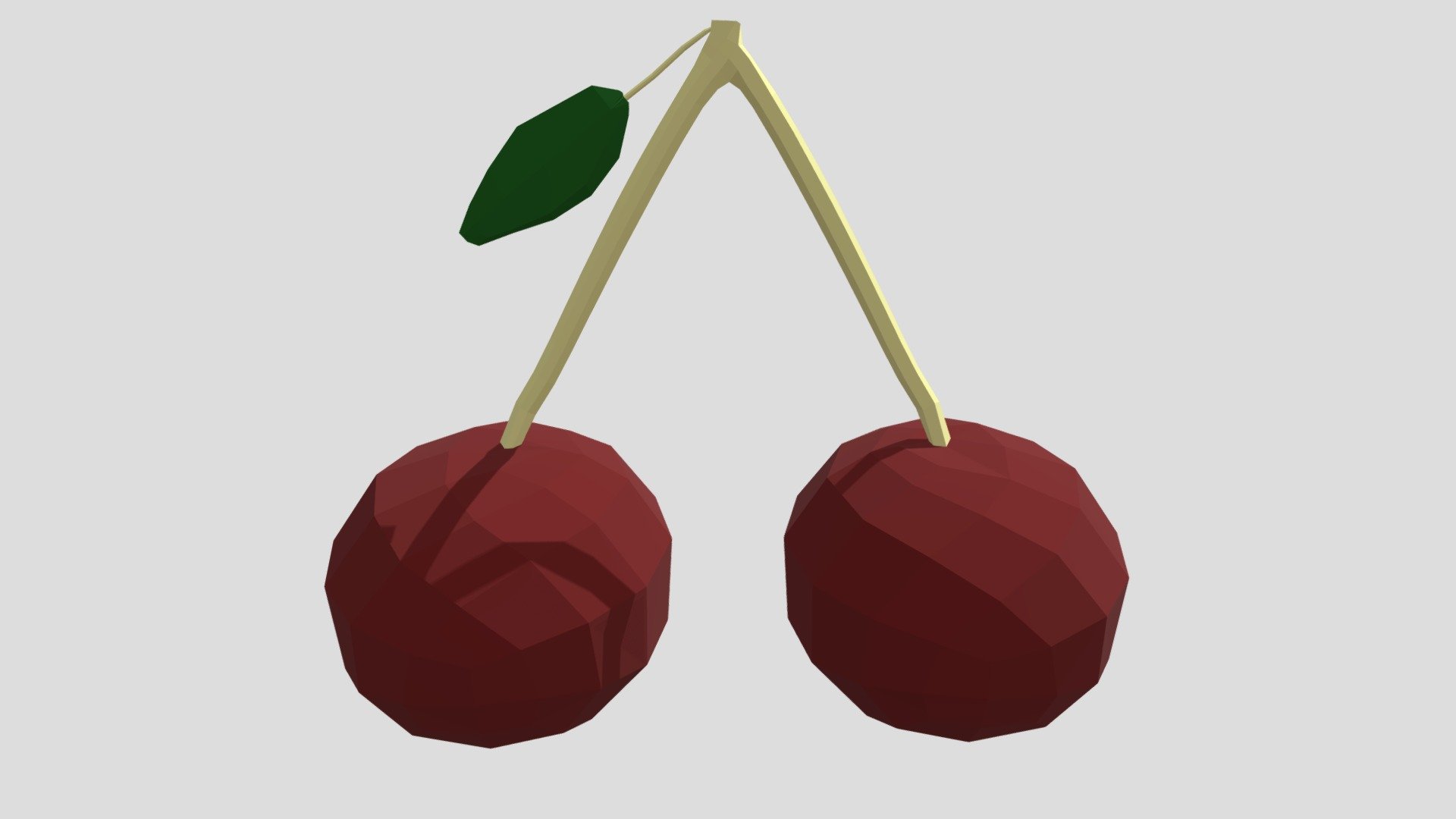 Cherry Low Poly Fruit - 3D model by lunamancer [655d71d] - Sketchfab