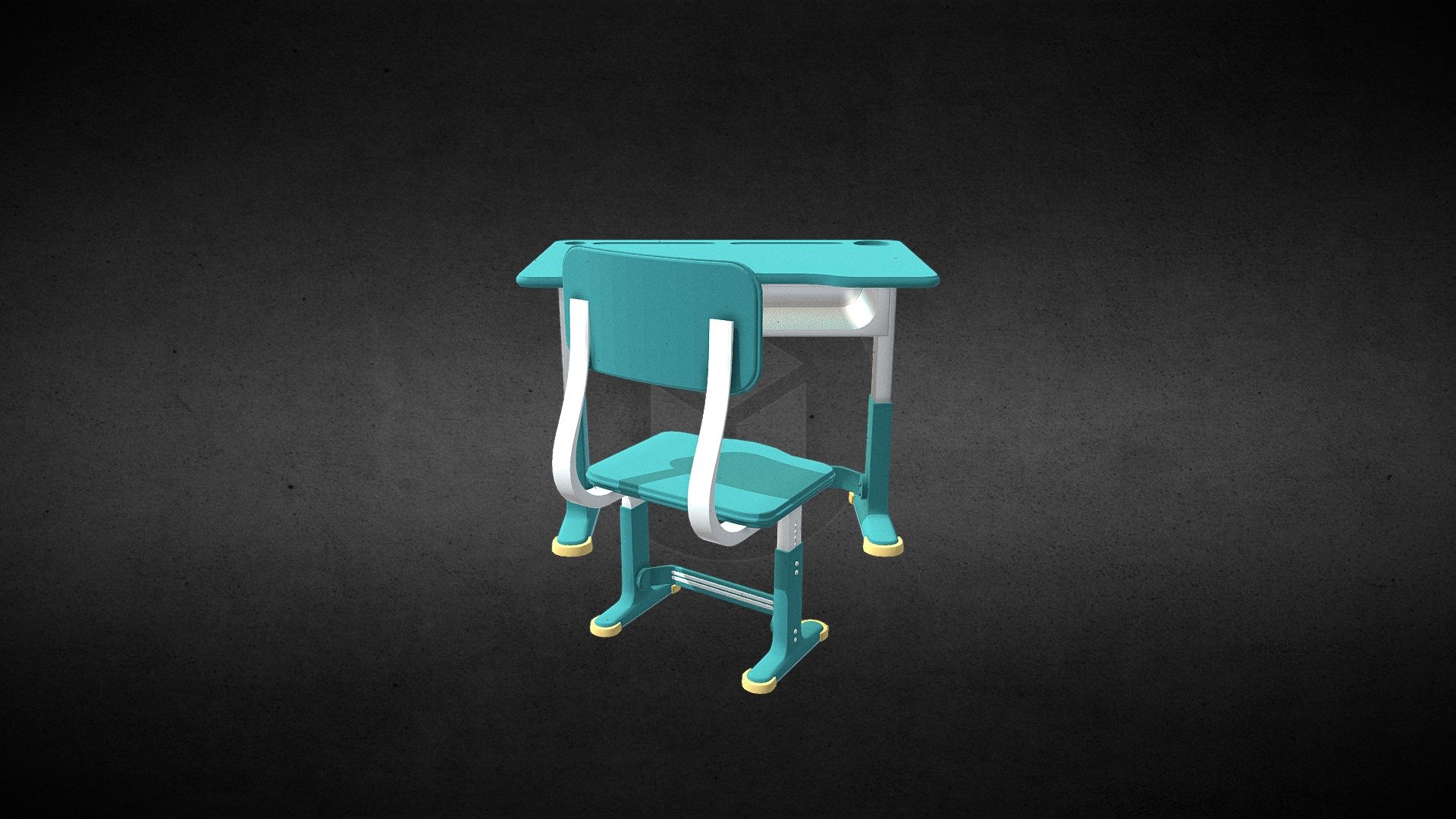 LOW POLY KIDS STUDY TABLE - Download Free 3D model by thahir akbar ...