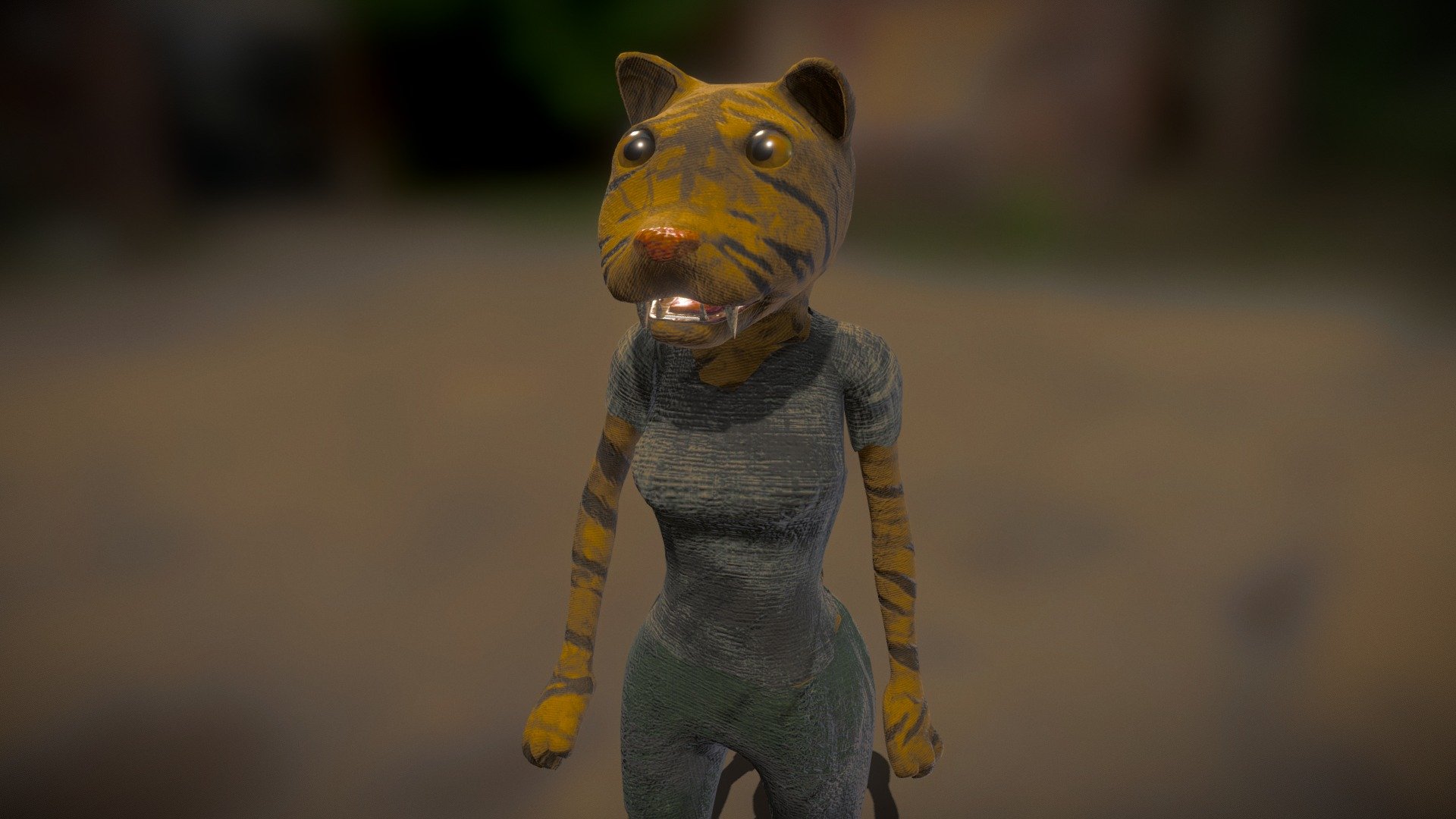 Tiger Woman - Download Free 3D model by Memorie [6560015] - Sketchfab