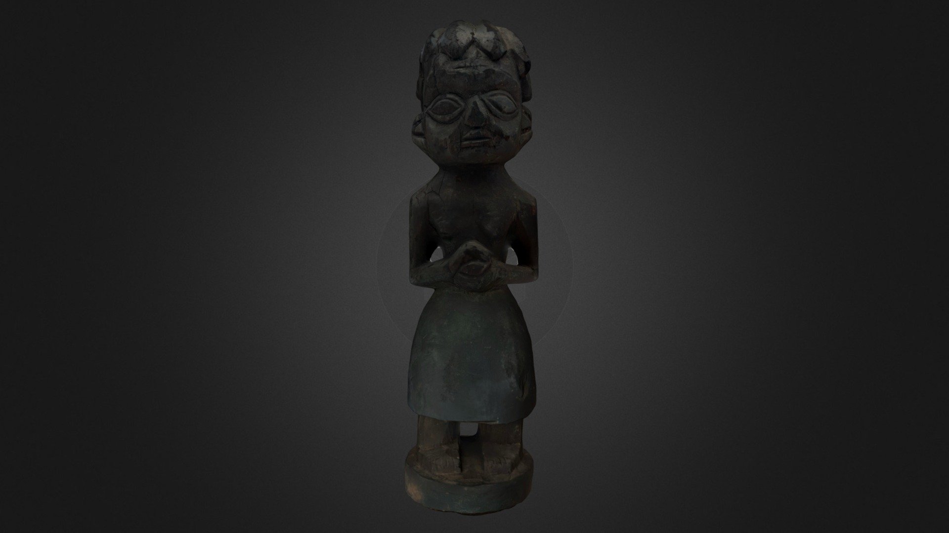 African burnt wood freaky statue scan - Buy Royalty Free 3D model by ...