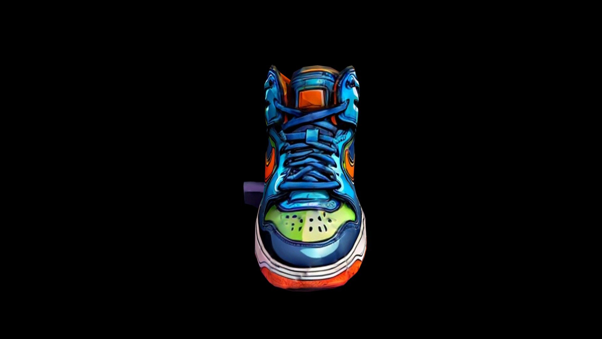 The image is a close-up illustration of a Nike s - Download Free 3D ...