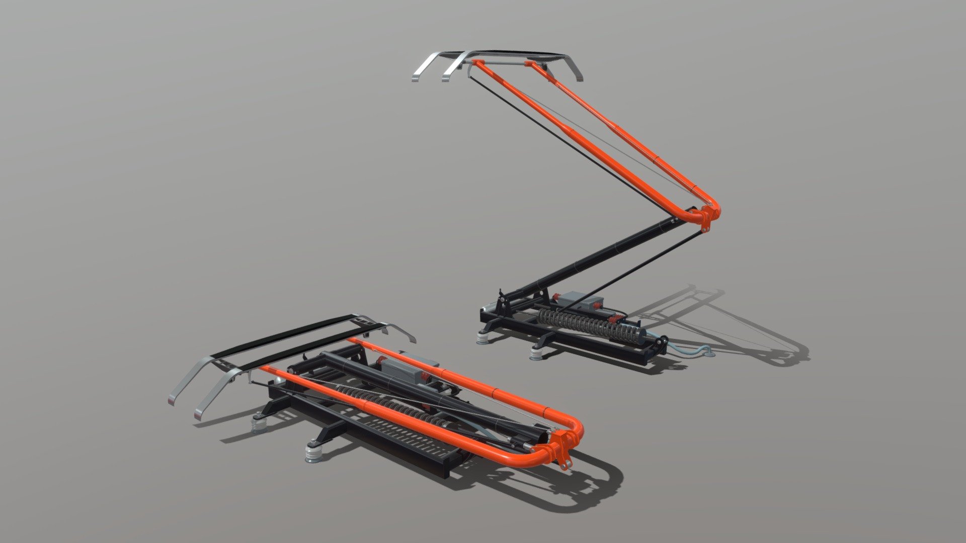 Pantograph for tram and light rail vehicle - Buy Royalty Free 3D model ...