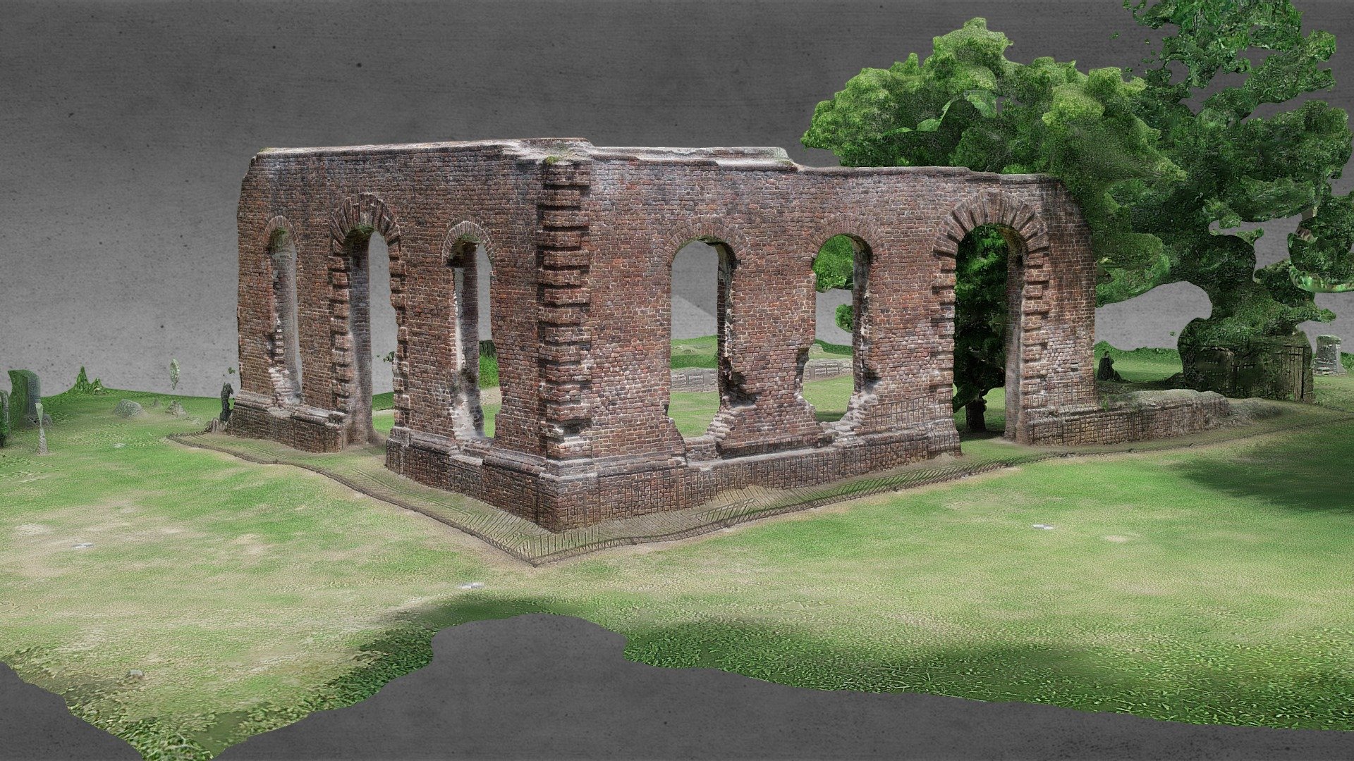 American Ruins: Biggin Church - 3D model by Brenkert Drone Services ...