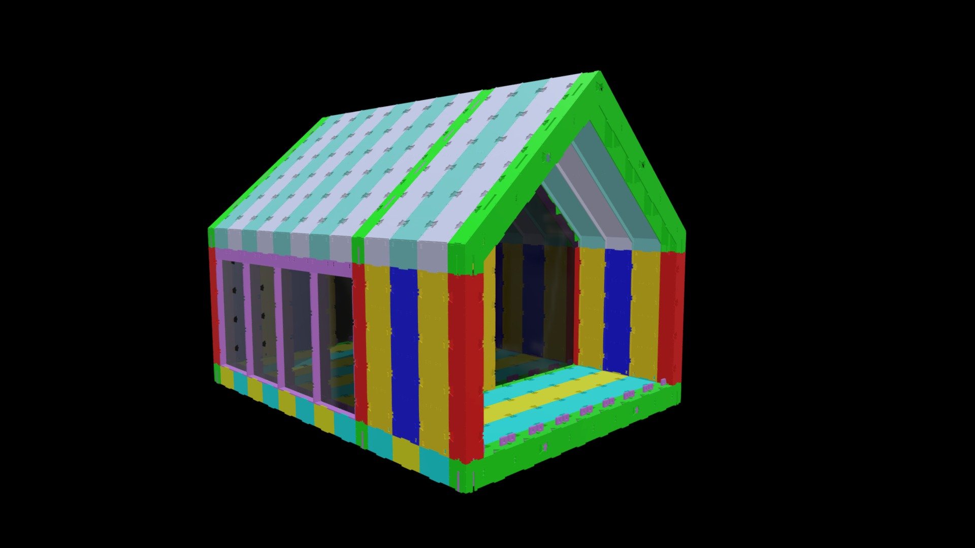 House 7 (edited 4mm MDF laser model) - Download Free 3D model by zewaho ...