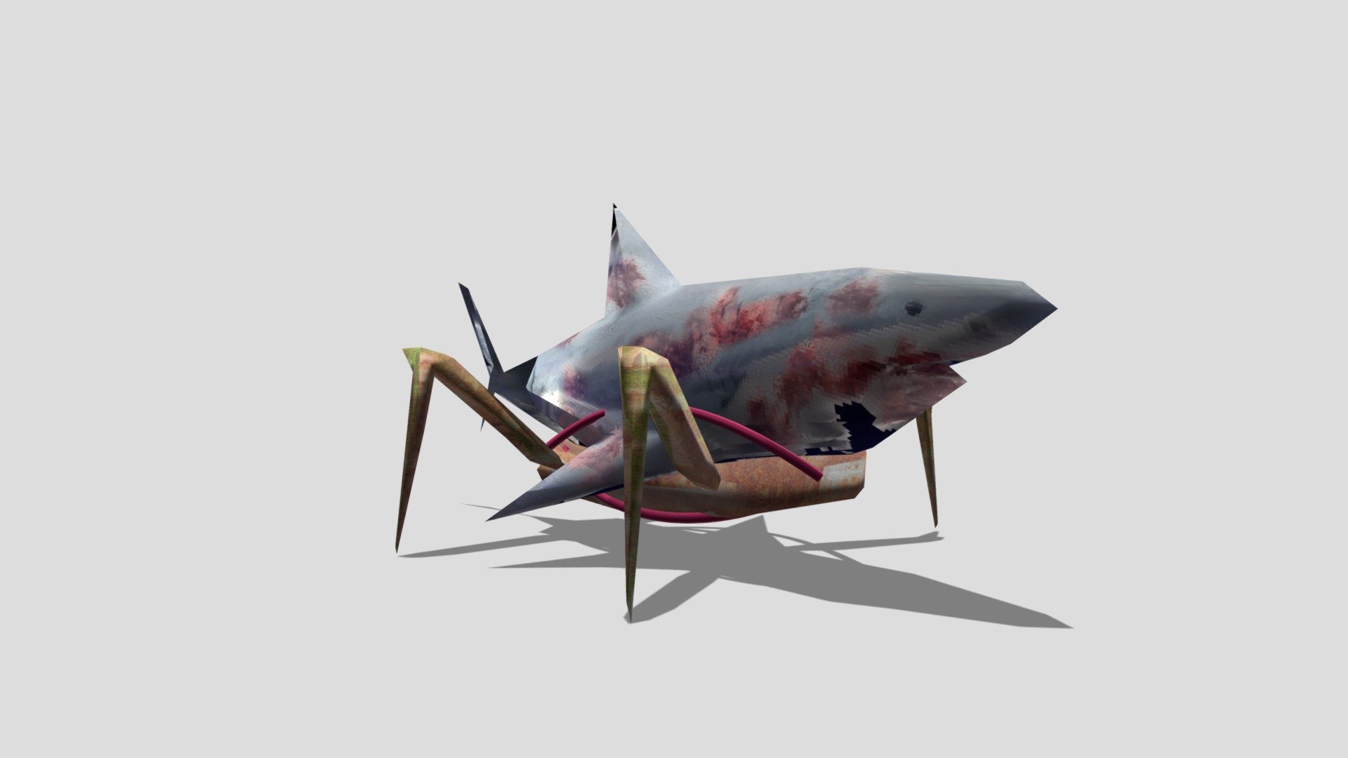 shark with legs low poly psx - Download Free 3D model by HappyFrog ...