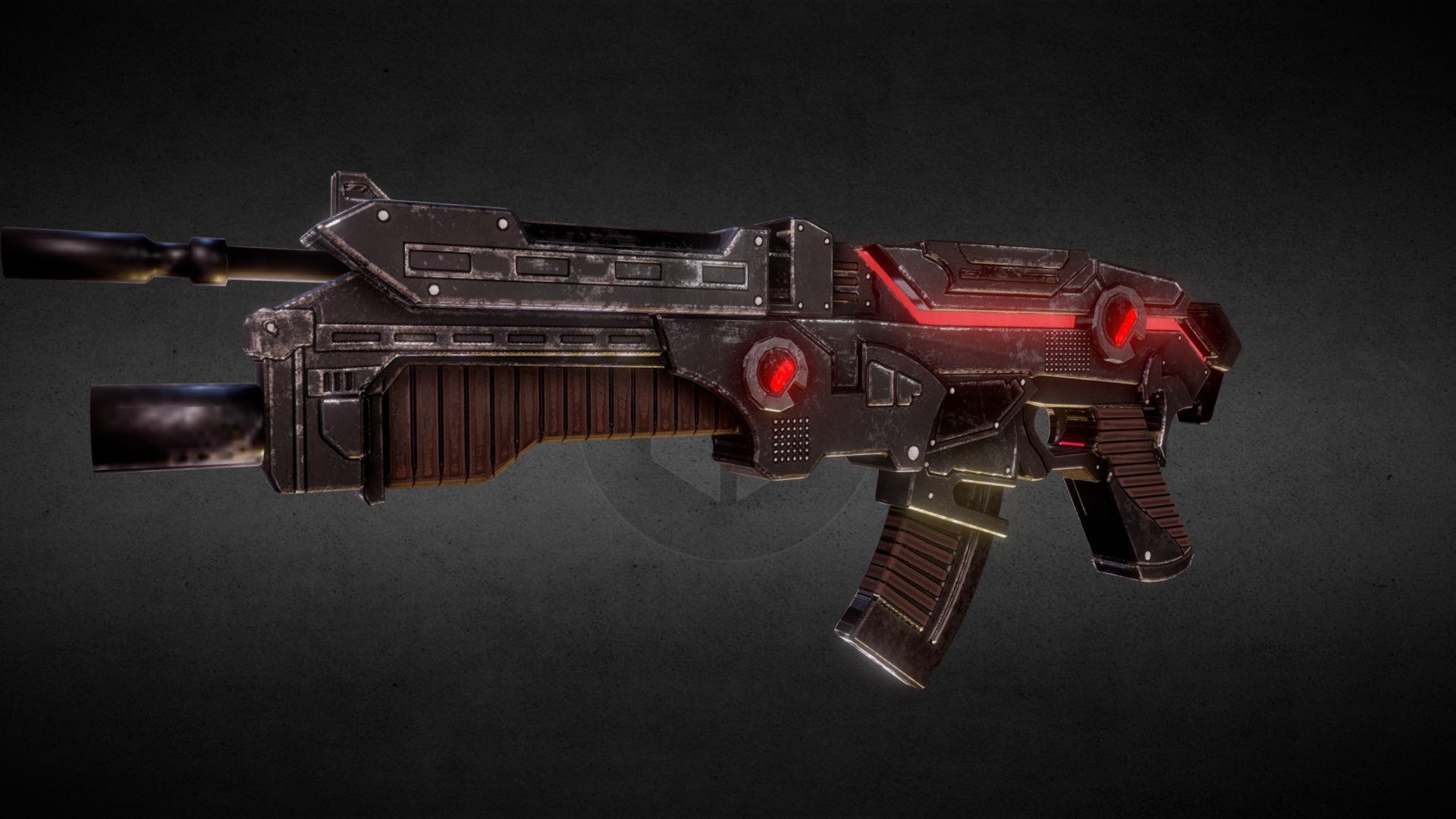 Assault rifle for Games - Download Free 3D model by woody (@vineet ...