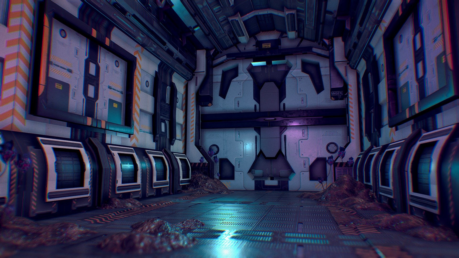 Scifi Hallway - 3D model by JustFitz [65753ff] - Sketchfab