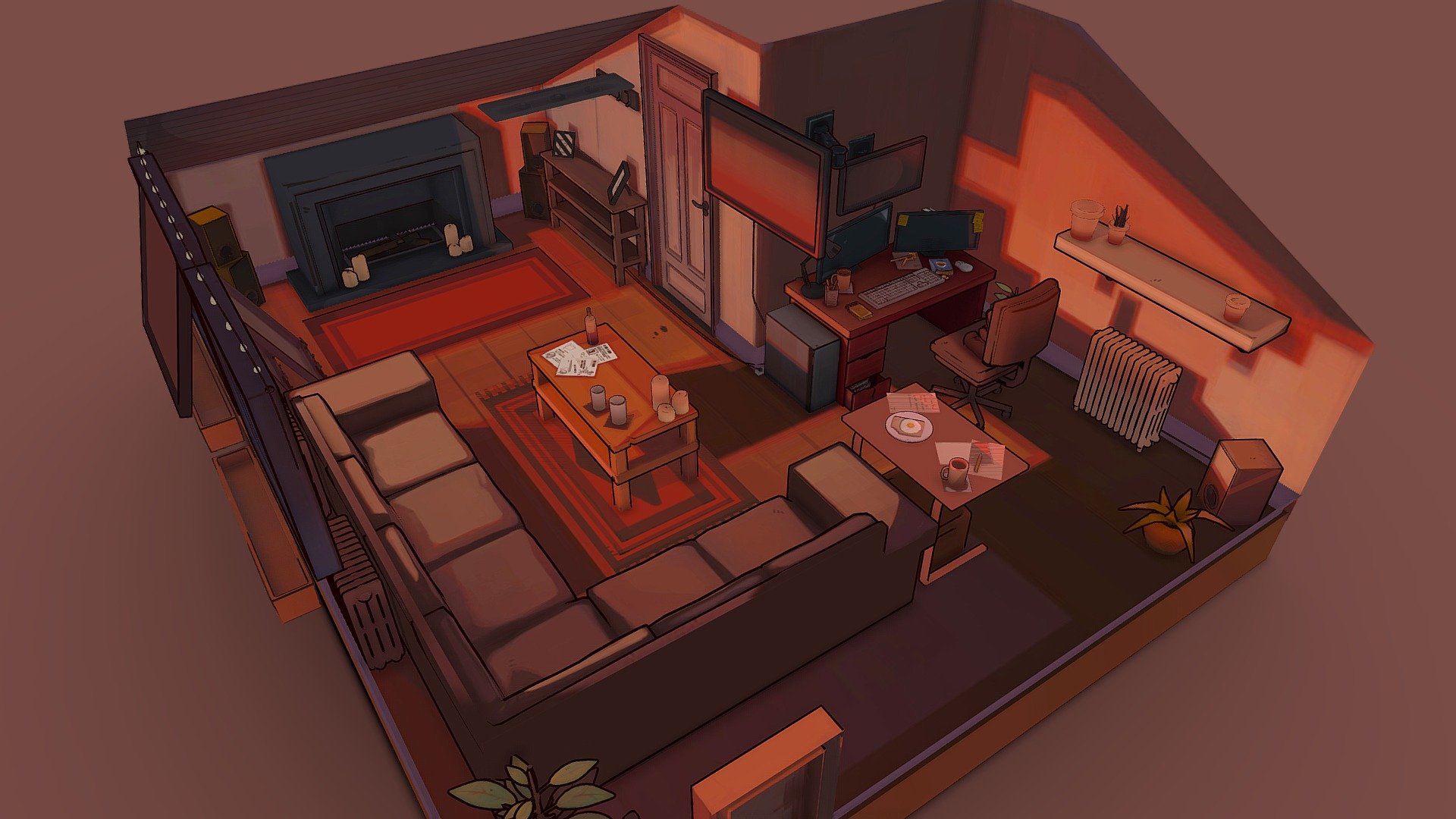 Loft - 3D model by ilyaev (Jane) (@ilyaev) [657acfa] - Sketchfab