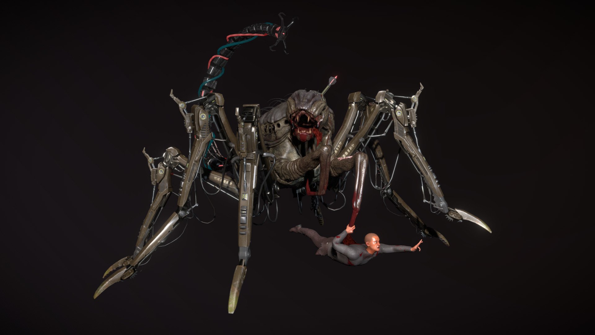 Six legged Bionic Creature - 3D model by Sindre (@sktvete) [657ba1d ...