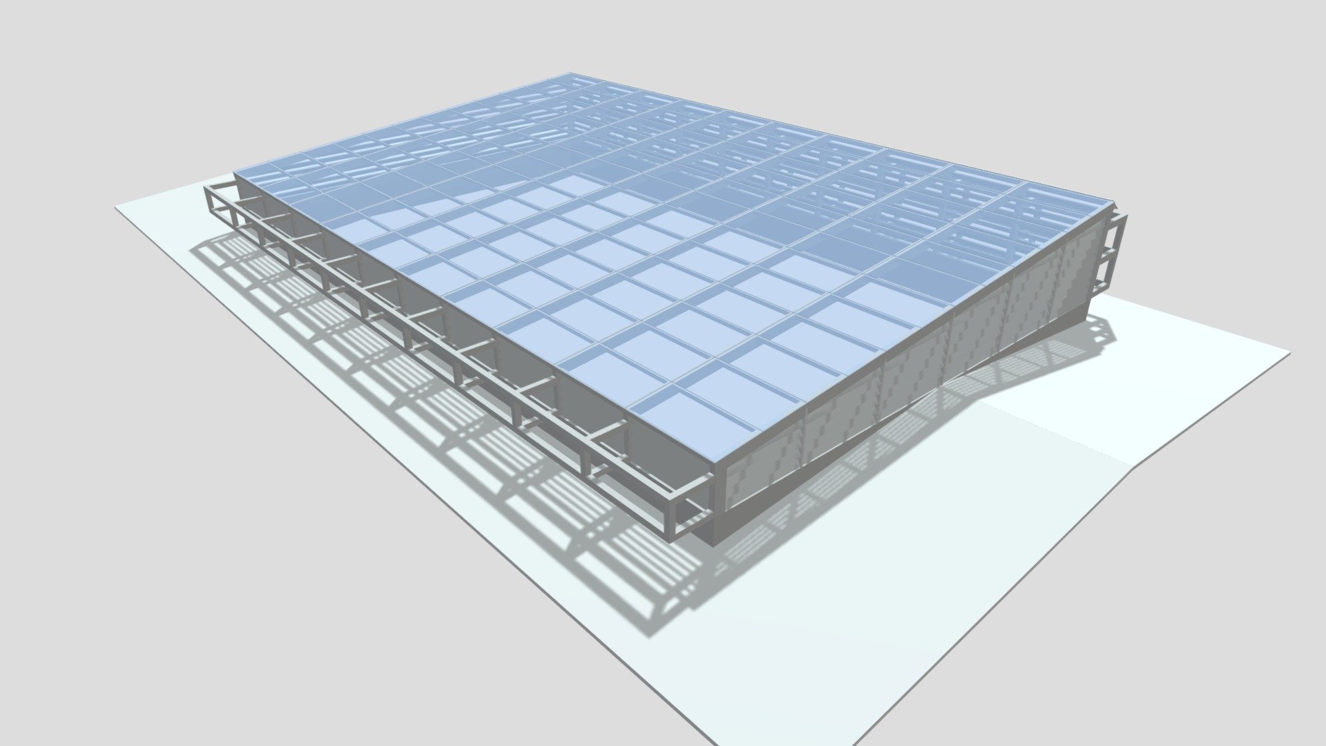 Cobertura de Vidro SESI-Franca/SP - 3D model by Alplan Incorporações ...
