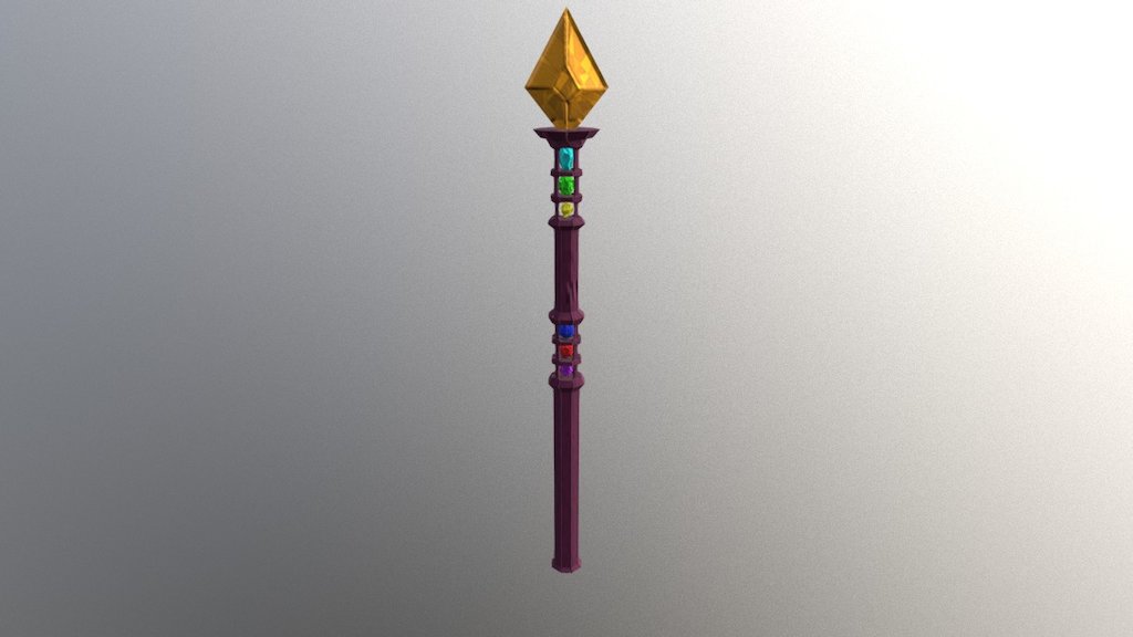 Crystal Staff - 3D model by BrokenScience [6583e5d] - Sketchfab