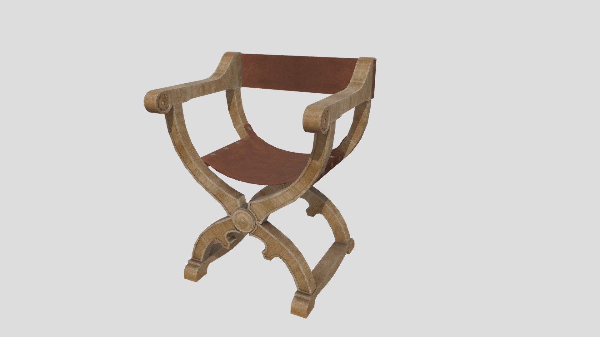 Curule chair - 3D model by Konnen 3D (@konnen3D) [6584f57] - Sketchfab
