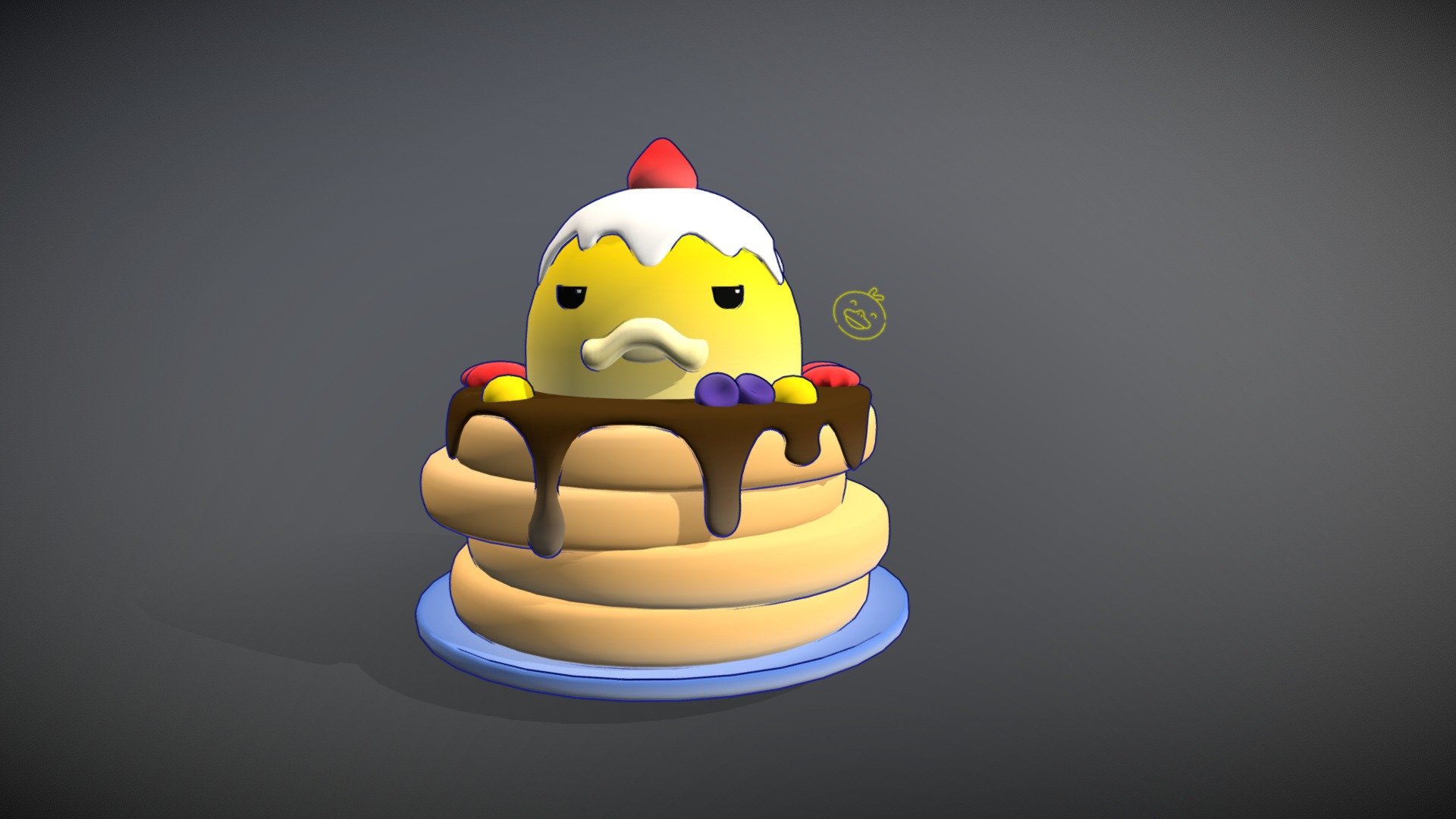 Hotcakes Duck Kawaii - 3D model by oscarbpgames [658786a] - Sketchfab