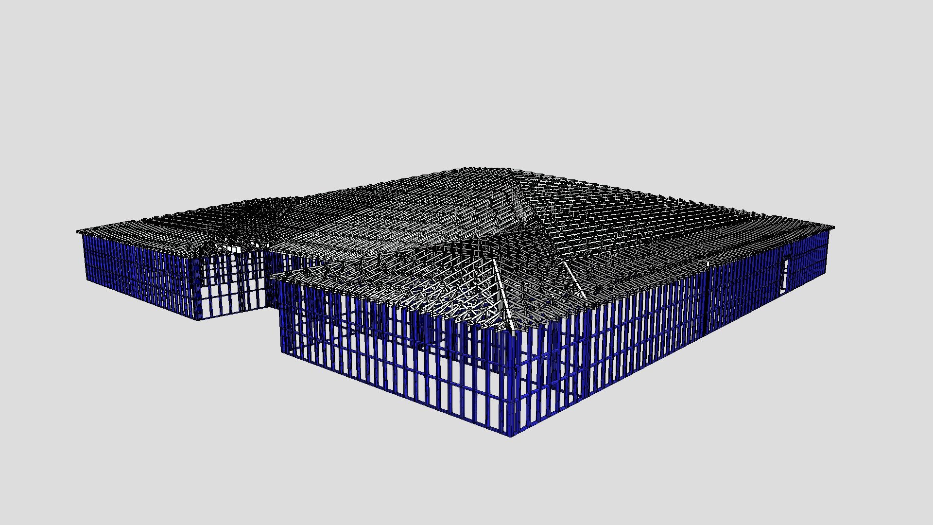 Commercial Cold-Formed Steel Building-Gun Range - 3D model by ...