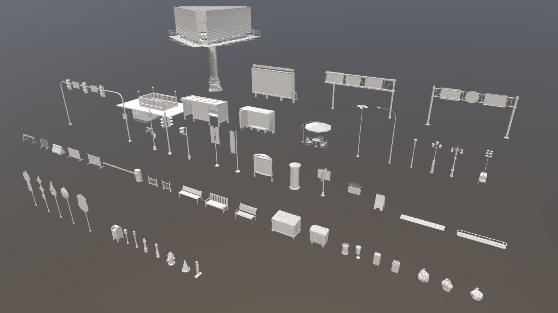 Street Collection 1 - 60 pieces - 3D model by 3d.armzep [658db55 ...
