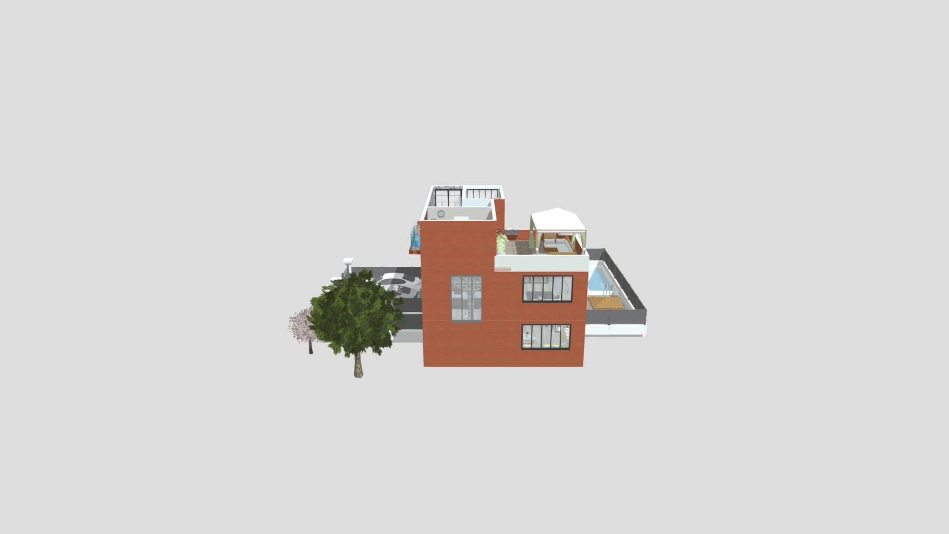 Rooftop House - Download Free 3D model by Home Design 3D (@homedesign3d ...