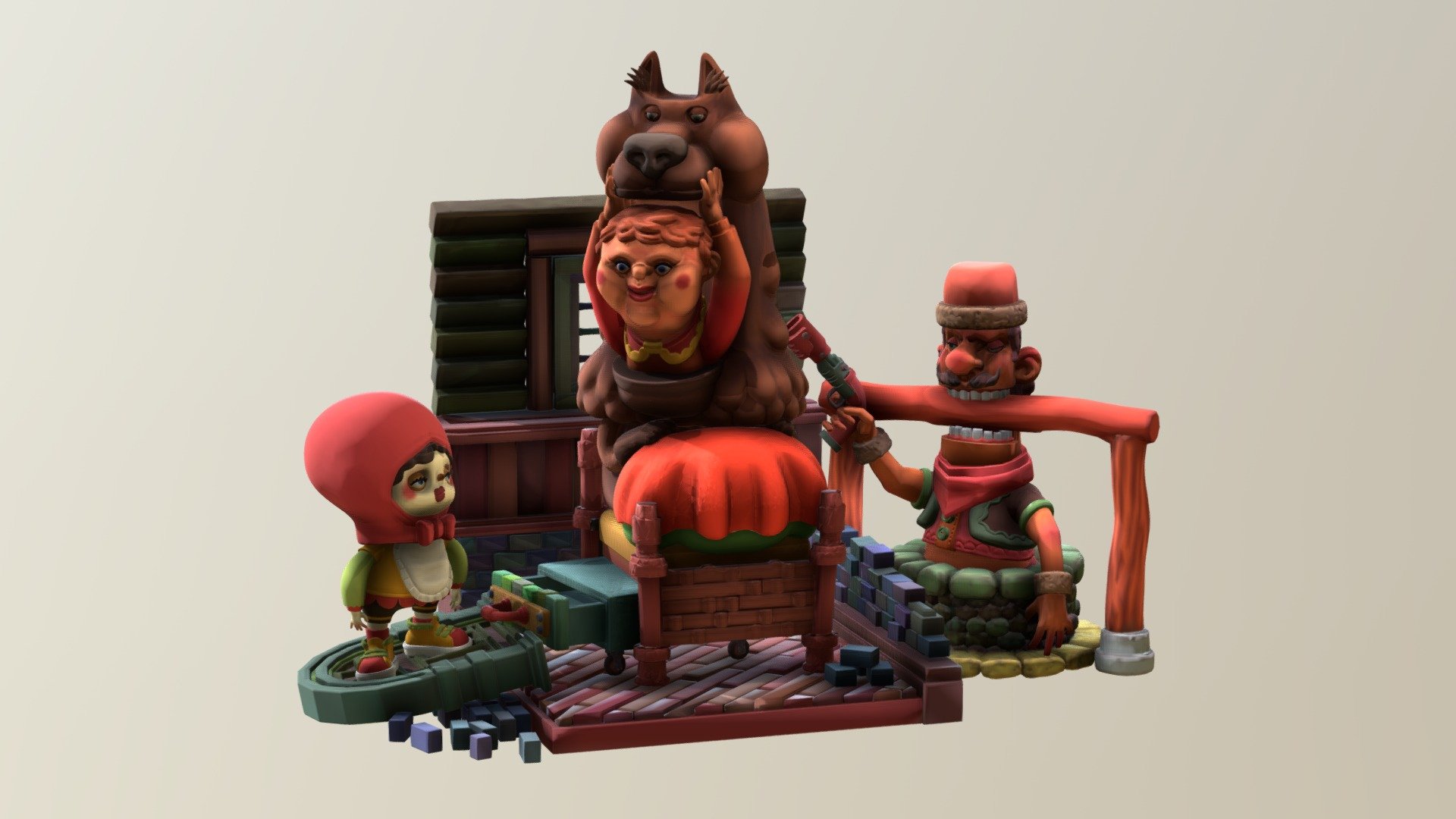 Little Red Riding - Download Free 3D model by nobgame [6599b70] - Sketchfab