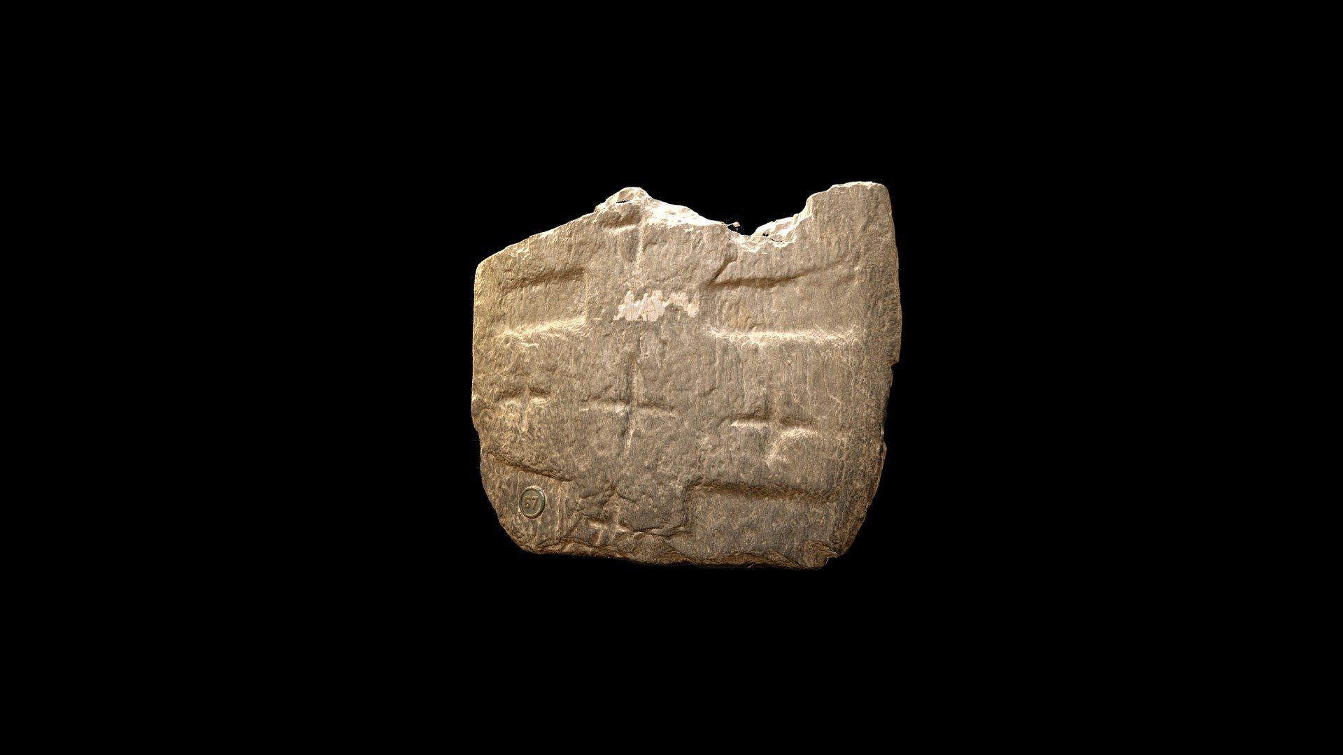 Peel Castle Cross Slab (Manx Cross 67) - 3D model by ...