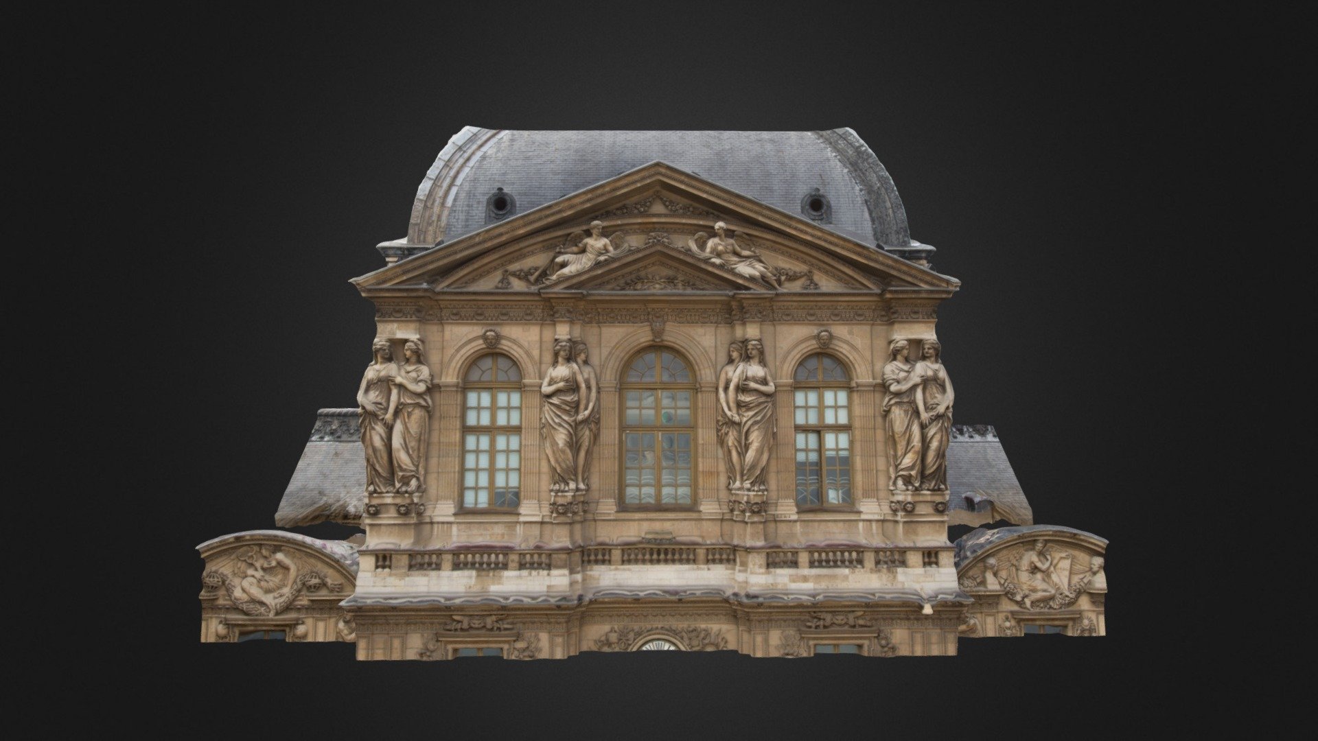Louvre - 3D model by Benoît Rogez (@shadows44) [65a6bd1] - Sketchfab