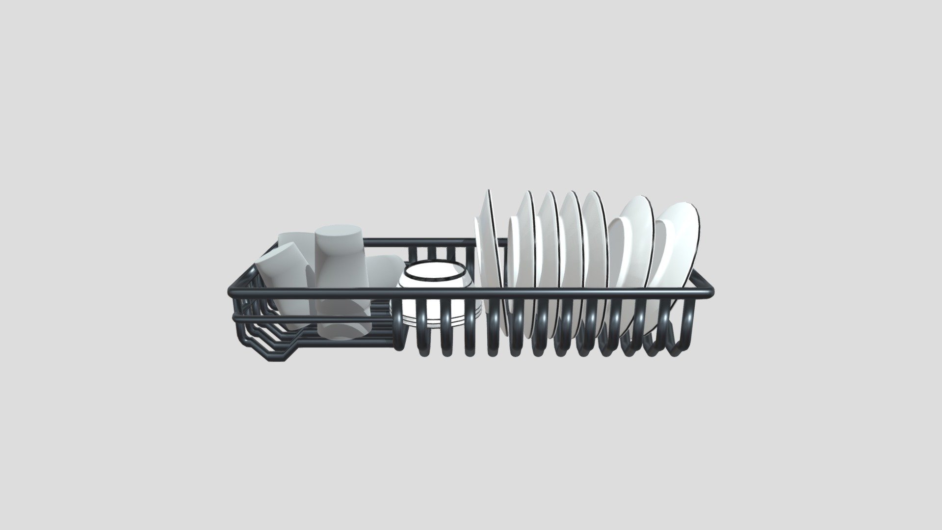 Dish Rack - 3D model by ProtagonistStudios [65a95f6] - Sketchfab