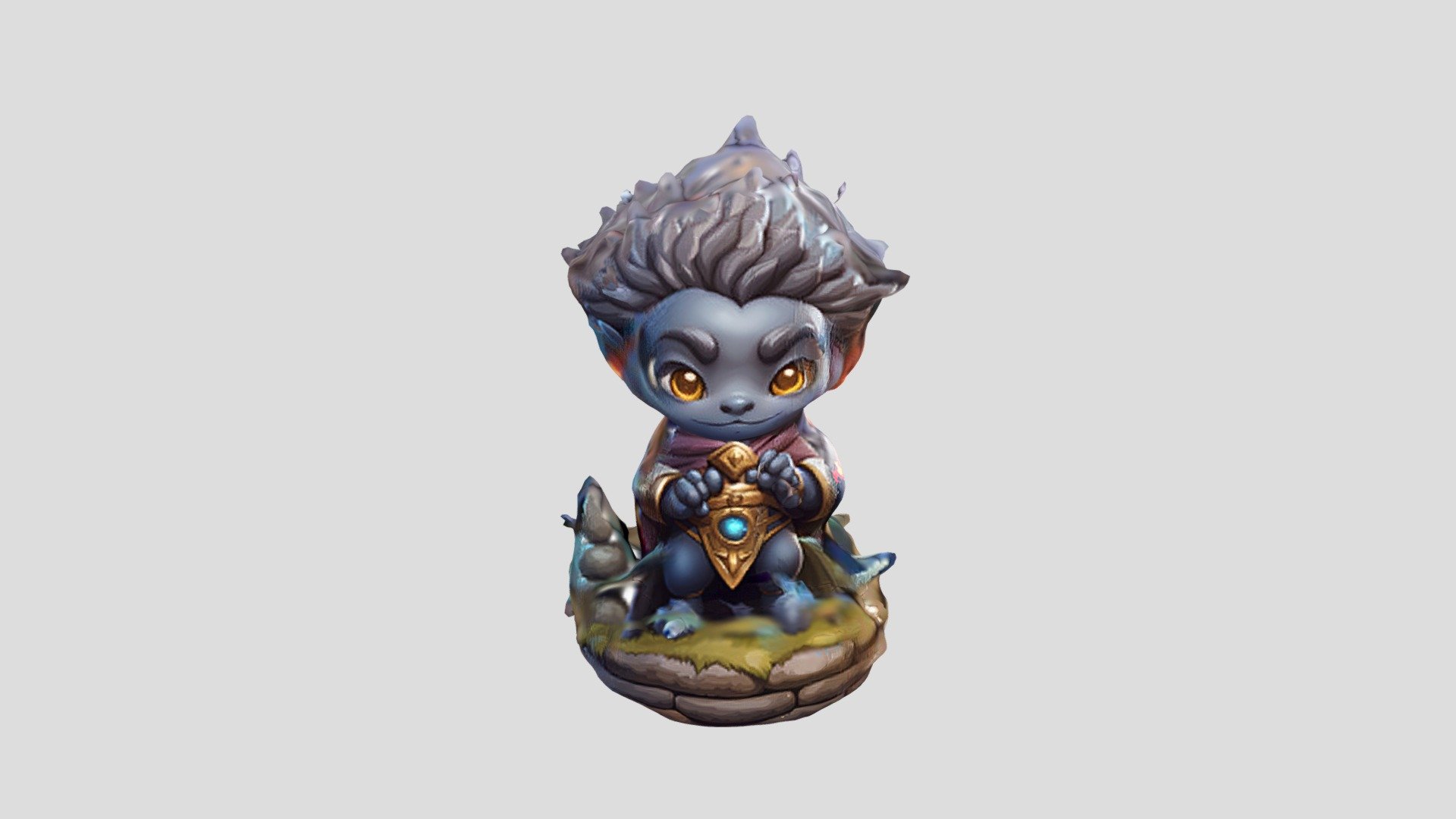 Chibi-style illustration of a cute little monke - Download Free 3D ...