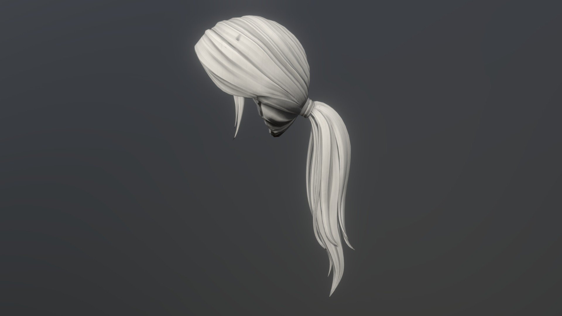Long down Ponytail (With Bones) - Download Free 3D model by zHairezt ...