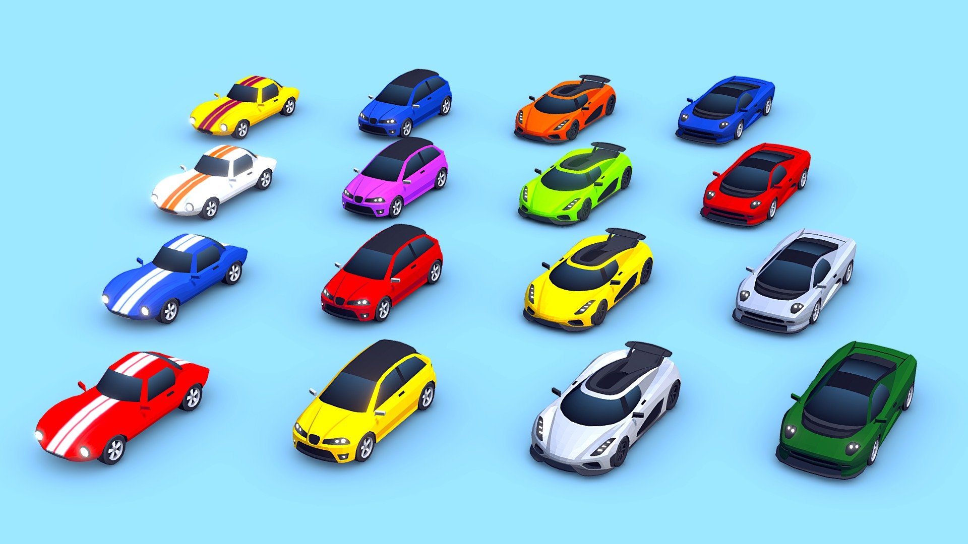 #June2023, Low Poly Cars - Mega Pack - 3D model by SunsetStudio ...