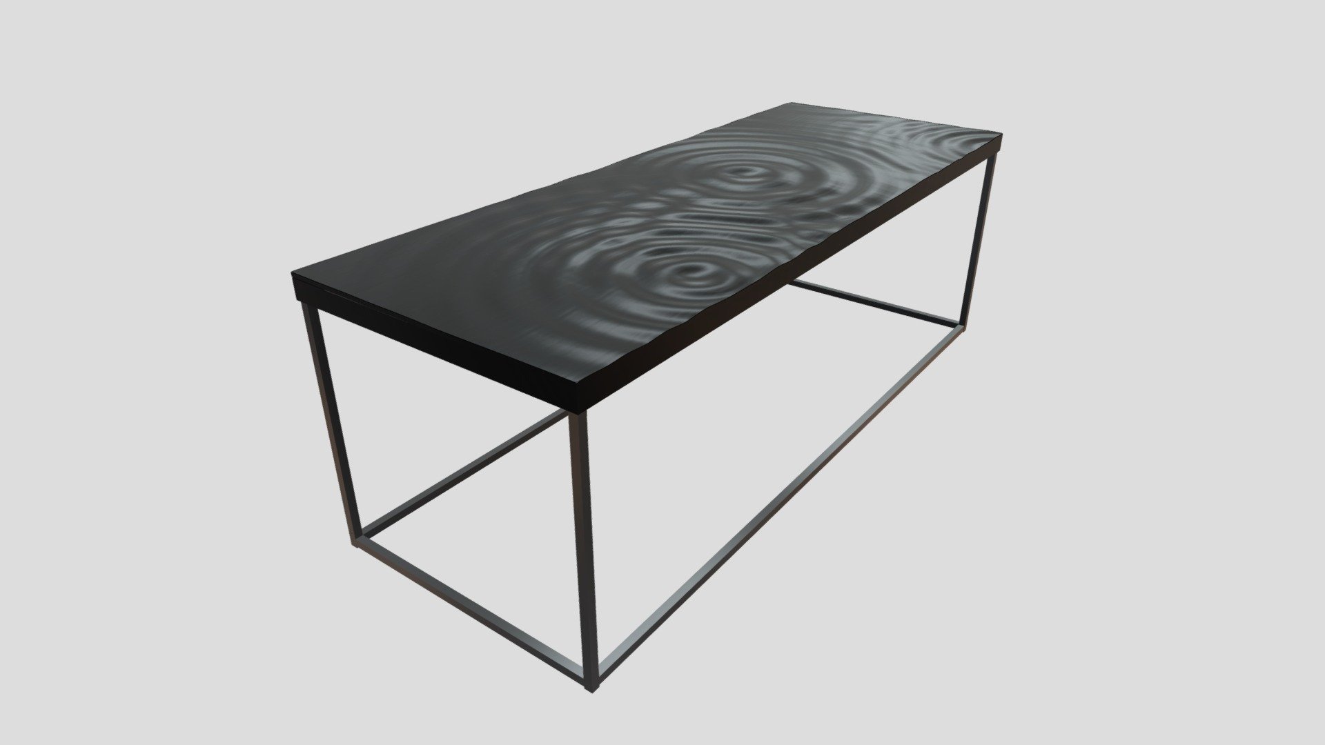 Ripple Table in Black Clay - 3D model by markleyboyer [65b9cbc] - Sketchfab
