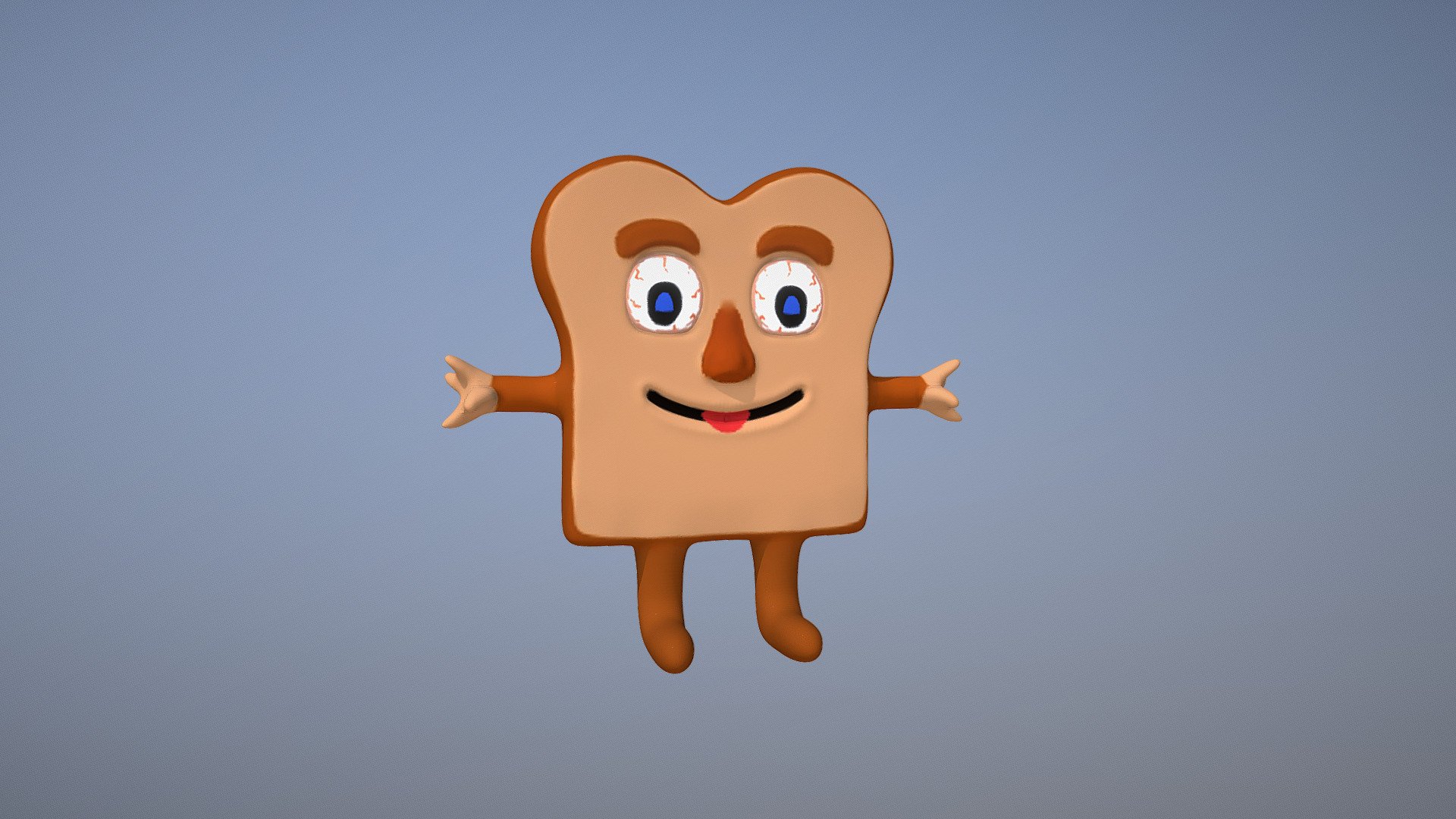 3D Cartoon Toast - Download Free 3D model by Robert Livingston ...