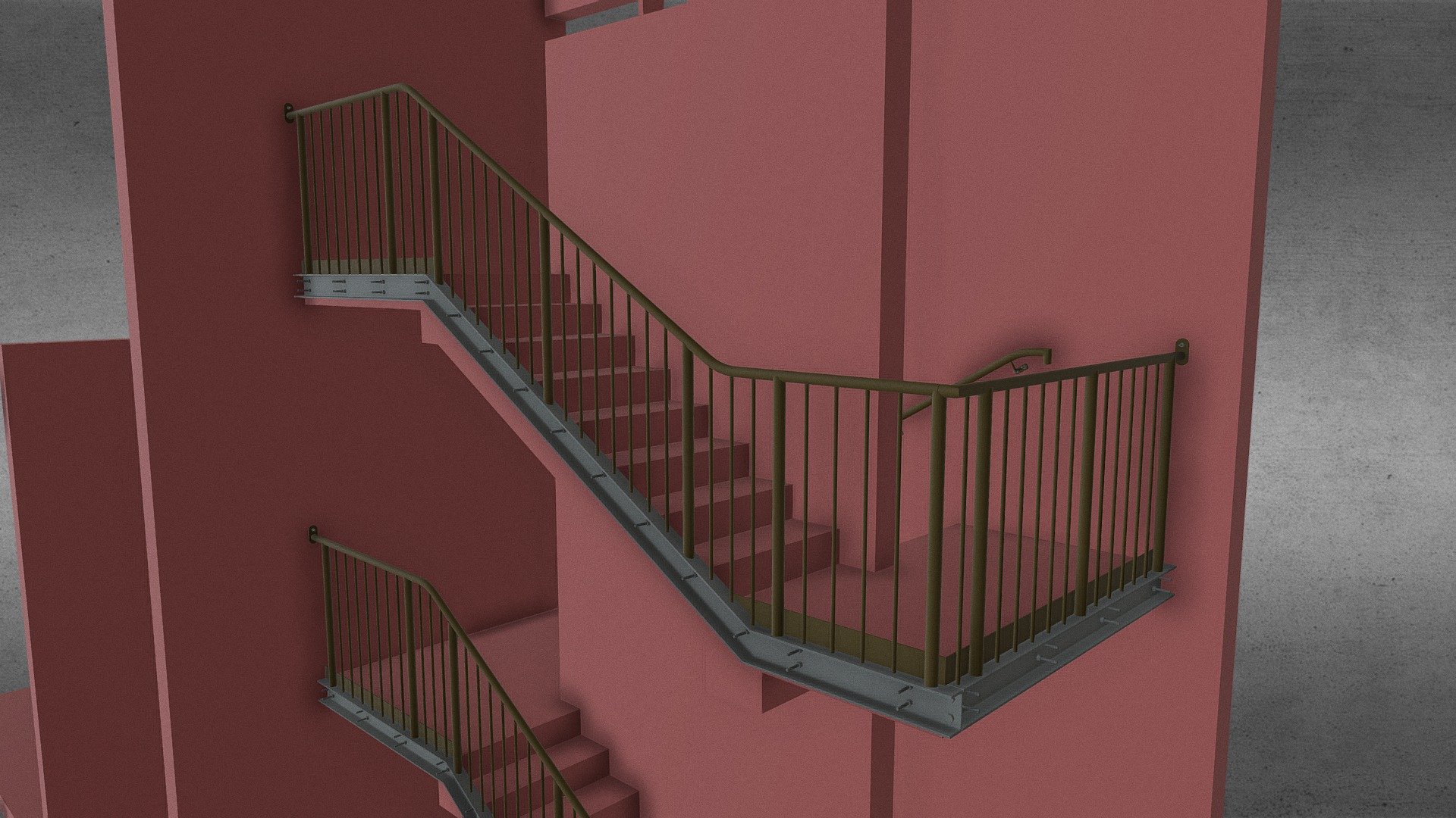 Linton Army Stairway upgrade - 3D model by 3ddetailing [65ba9da ...