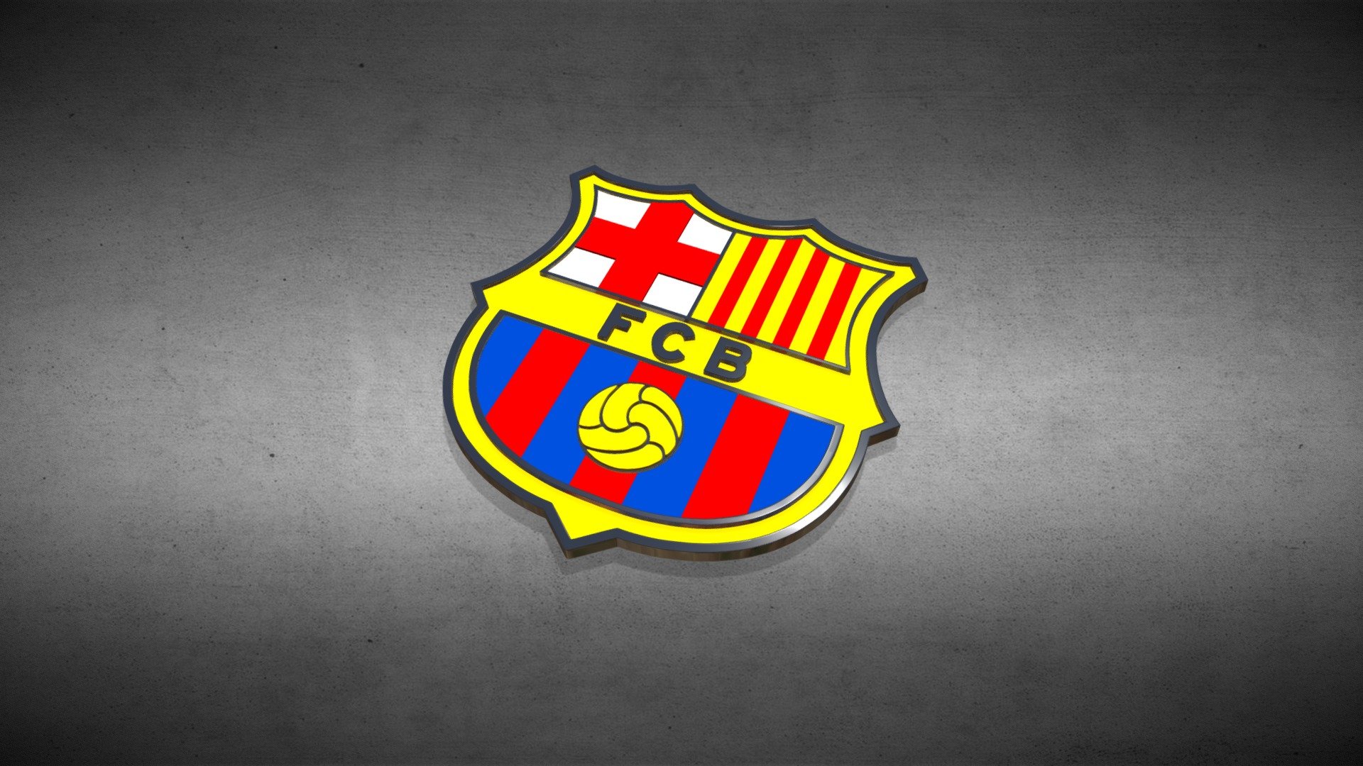 FCB Logo - 3D model by luiswar3d [65bada7] - Sketchfab