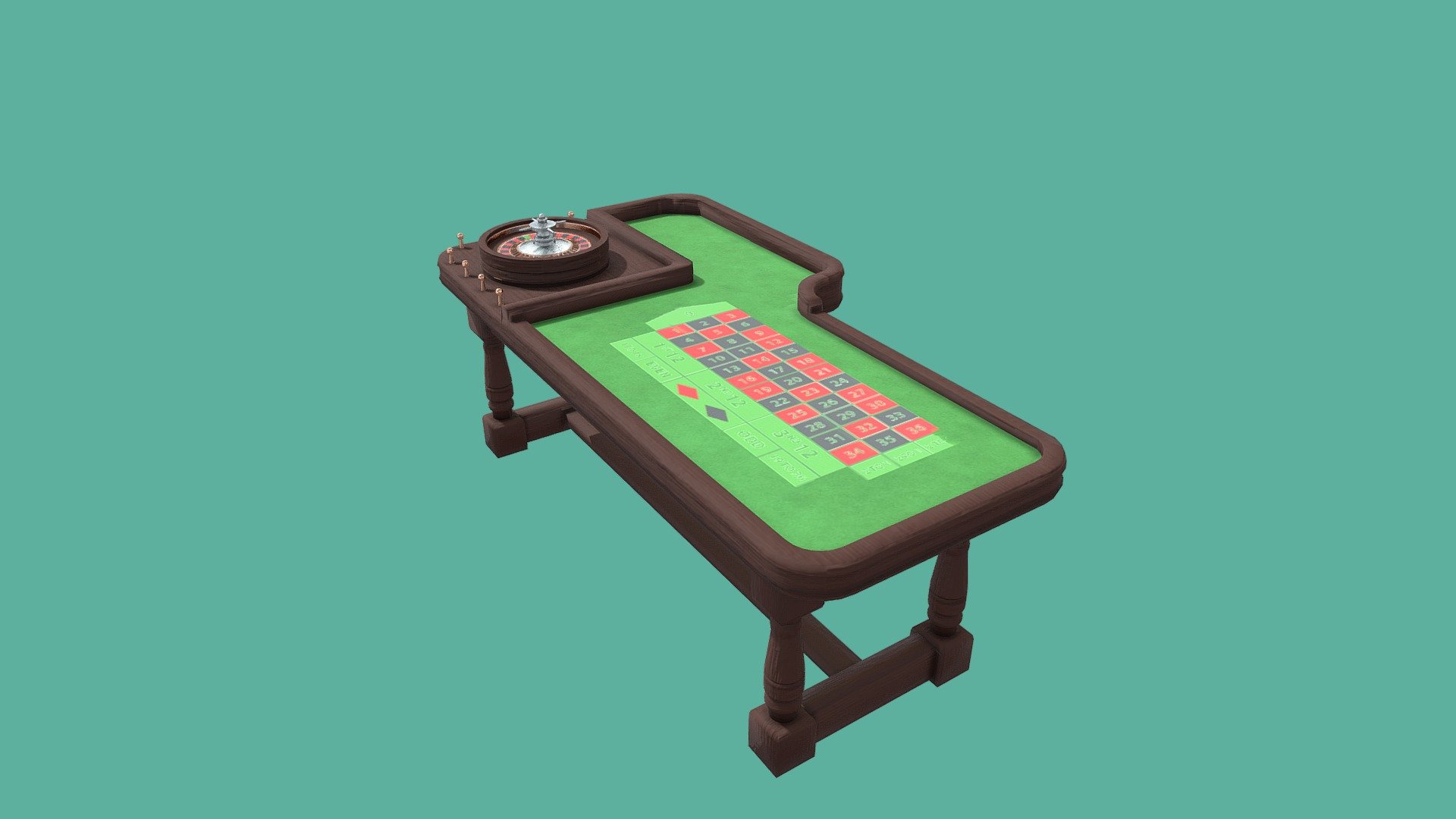Roulette Table - Download Free 3D model by crittaa [65bc0c9] - Sketchfab
