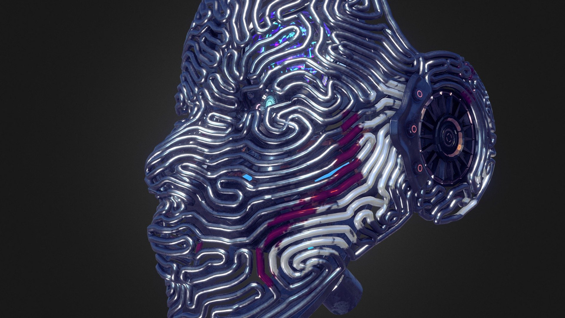 Nerves Mask - 3D model by azlan [65c1067] - Sketchfab