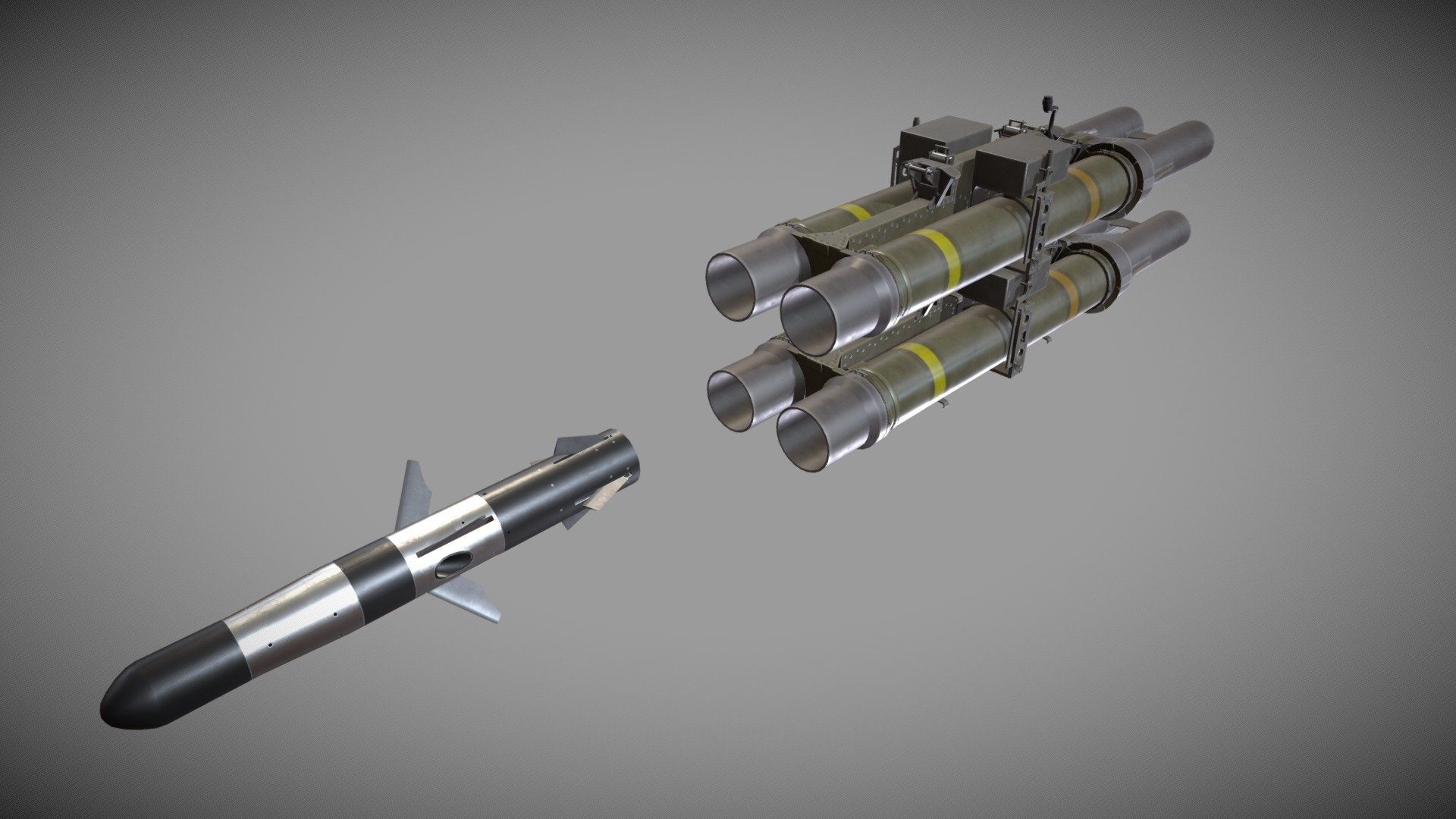 Missile Launcher BGM-71D TOW-2 X4 - 3D model by pukamakara [65c3060 ...