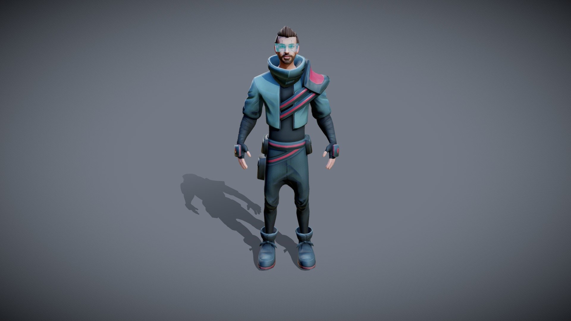 Full-body Cyberpunk Male - Download Free 3D model by Ready Player Me ...