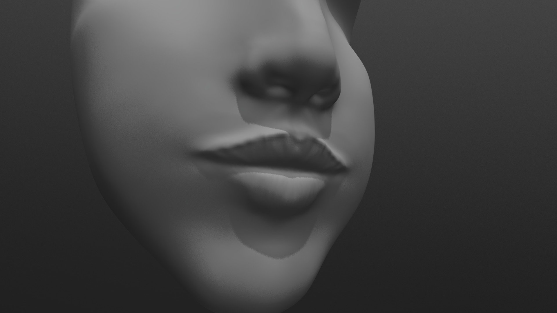 mouth and nose sculptjanuary18 day 1 - 3D model by bharat_bk [65c7cb9 ...