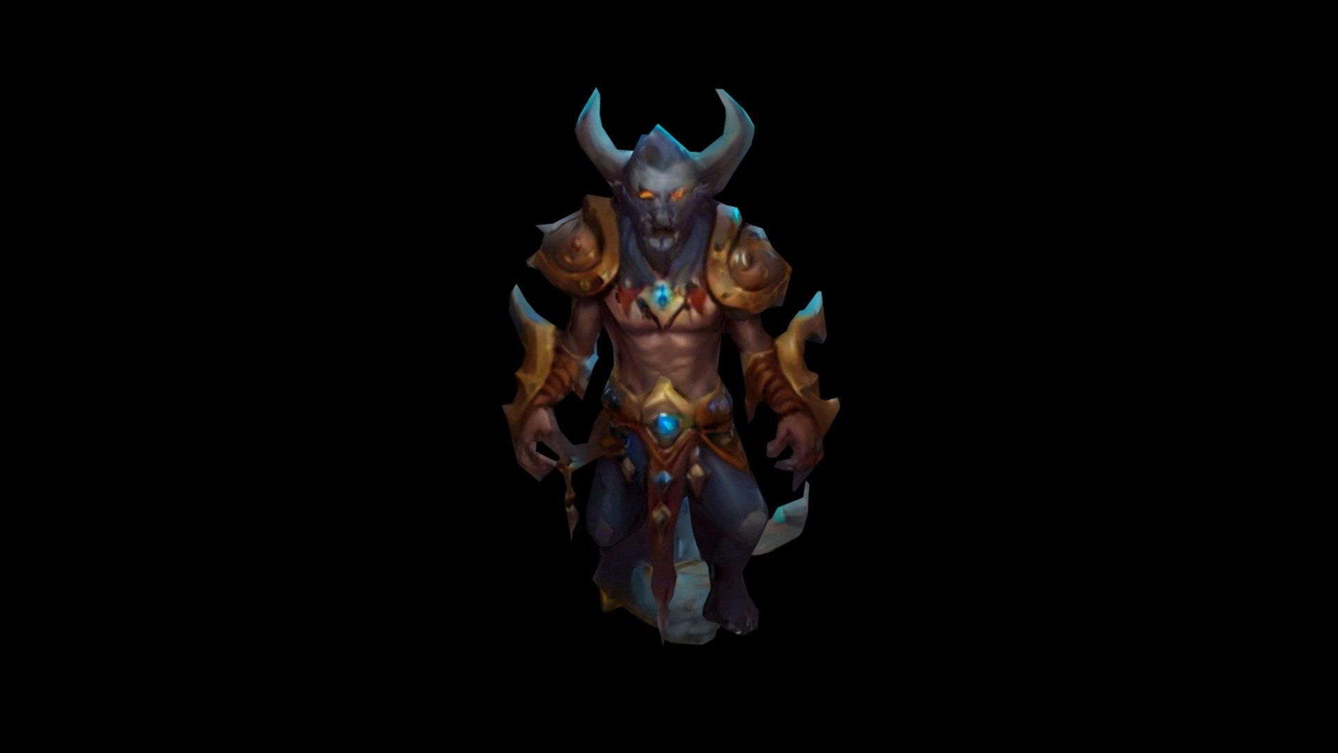 A depiction of a man with an imp-like face, stan - Download Free 3D ...