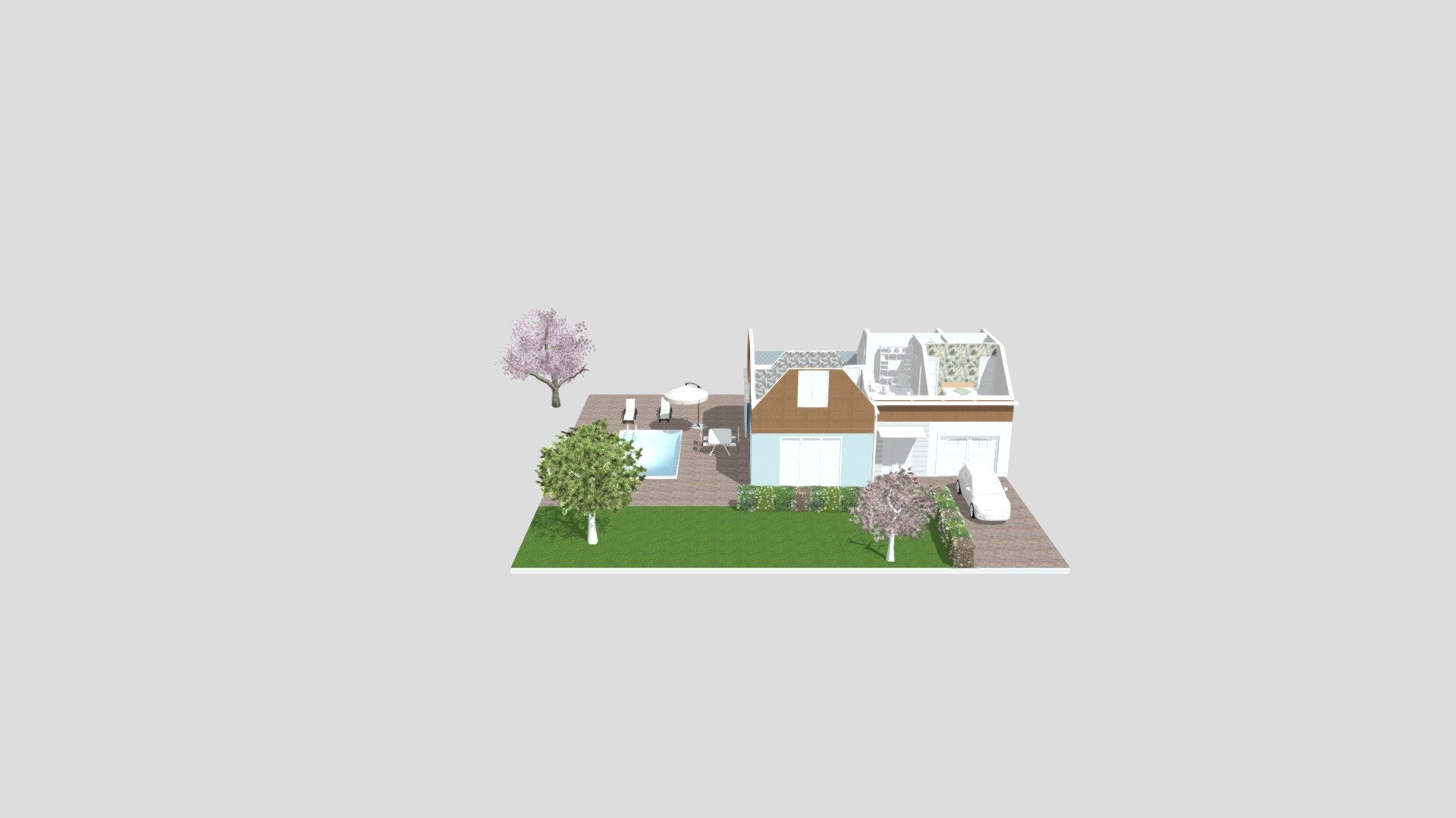 The L-Shaped Country House - Download Free 3D model by Home Design 3D ...