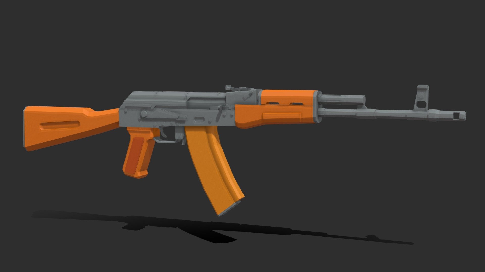 [Low Poly] AK-74 - 3D model by ATAK (@FriendlyHoovy69) [65d066b ...
