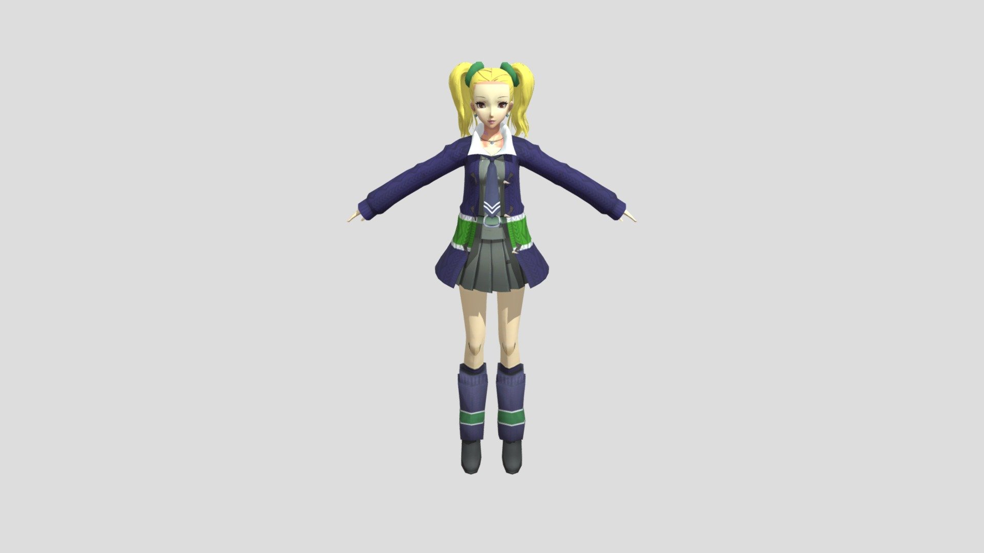 Yuka Ayase Persona 1 model - 3D model by MrBread627 [65d1309] - Sketchfab
